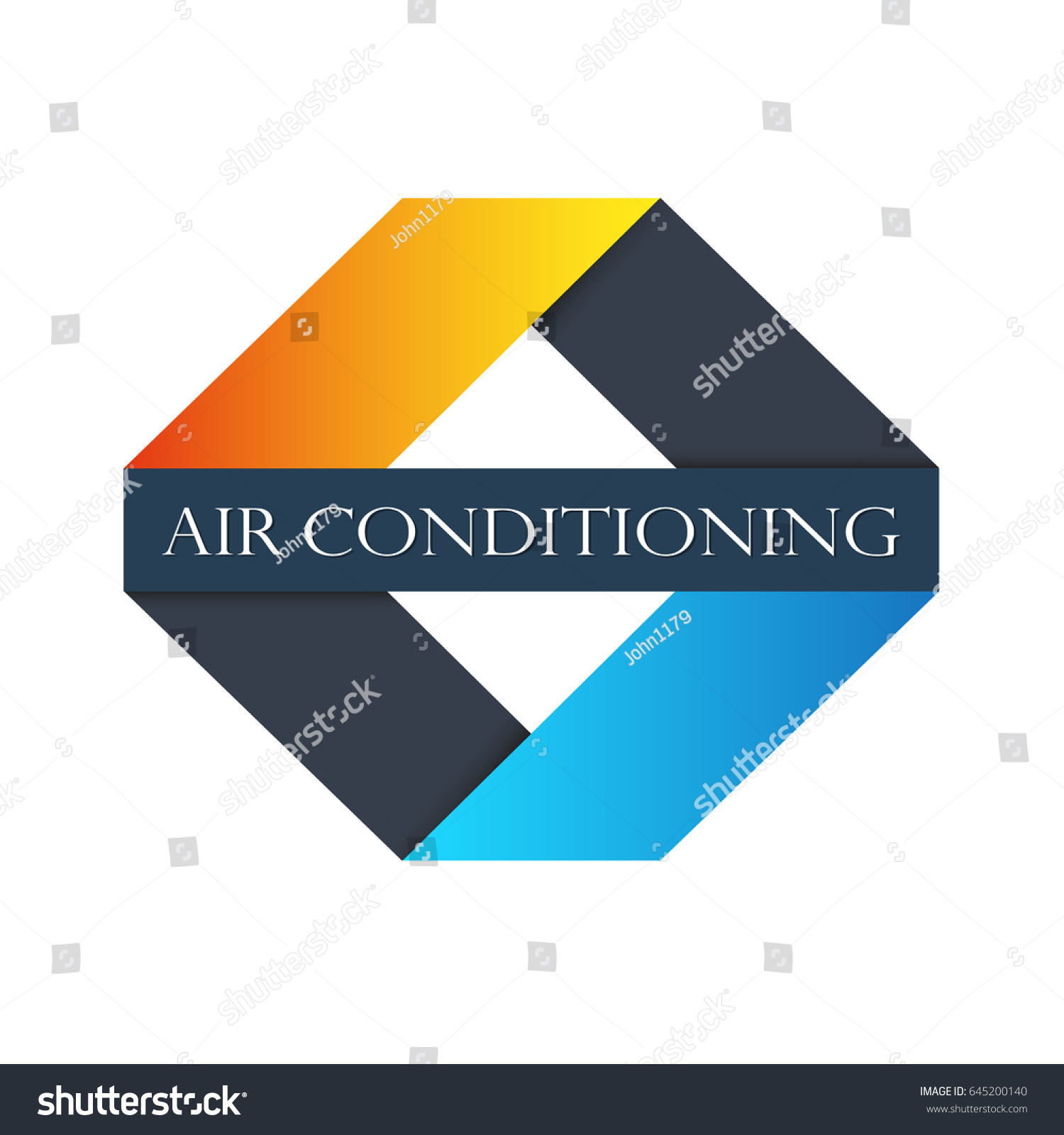 Air Conditioning Ventilation Sign Vector Stock Vector (Royalty Free ...