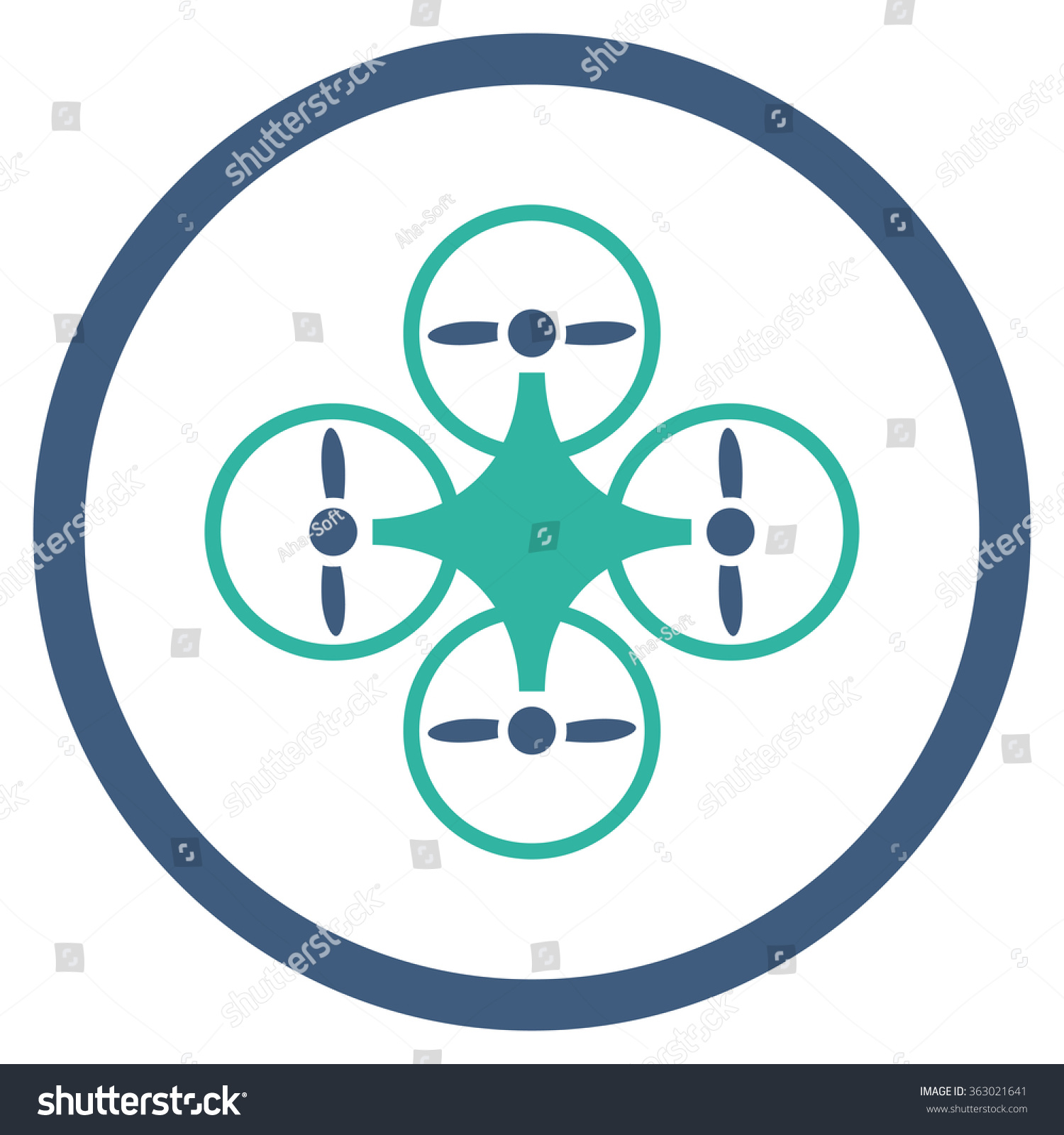 Air Copter Icon Stock Vector (Royalty Free) 363021641 | Shutterstock