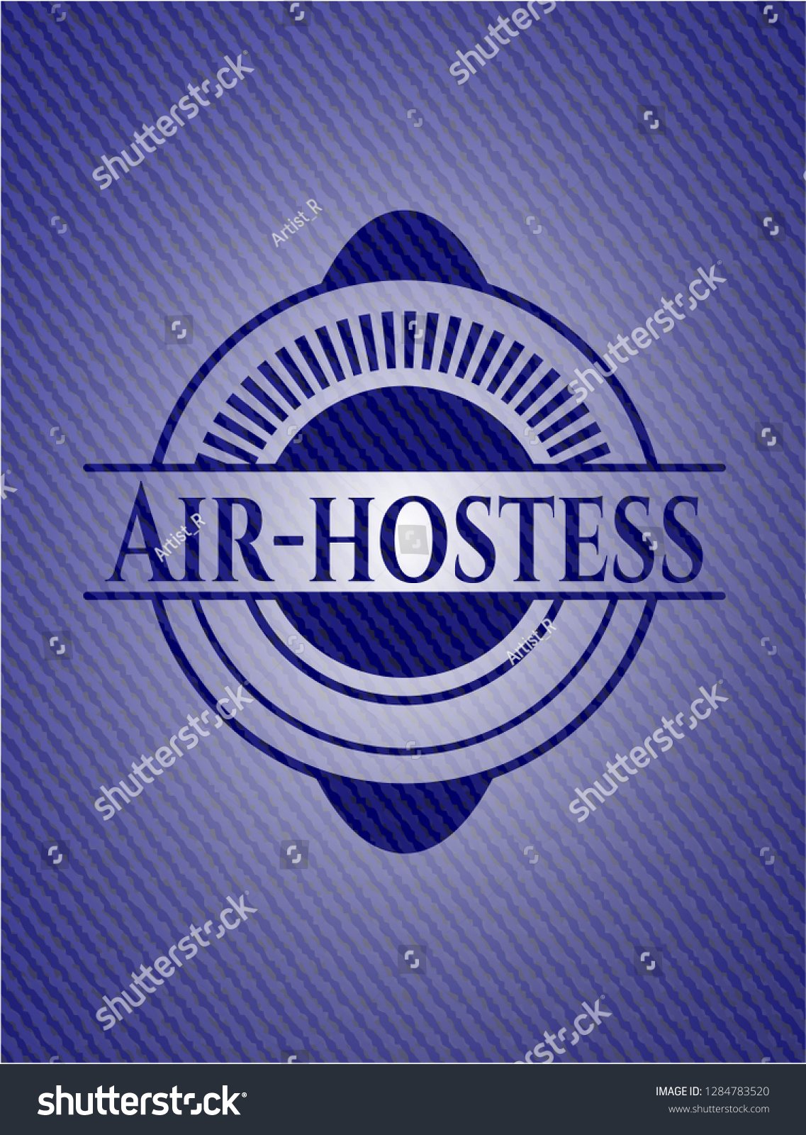 Airhostess Denim Texture Stock Vector (Royalty Free) 1284783520 ...