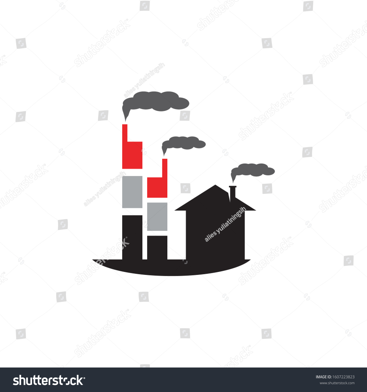 Air Pollution Logo Vector Illustration Stock Vector (Royalty Free ...