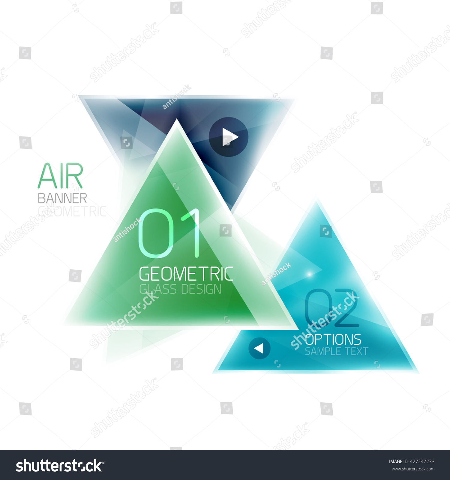 Air Triangle Abstract Background 3d Geometric Stock Vector (Royalty ...