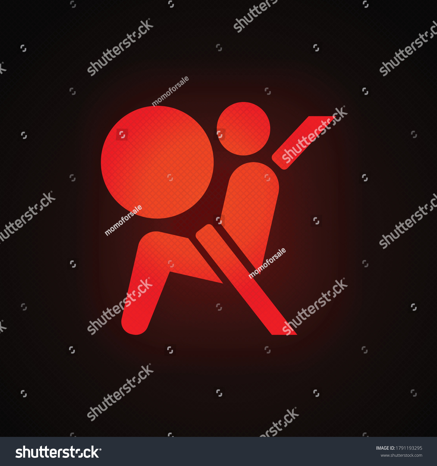Airbag Warning Light Vector Illustration Stock Vector (Royalty Free ...
