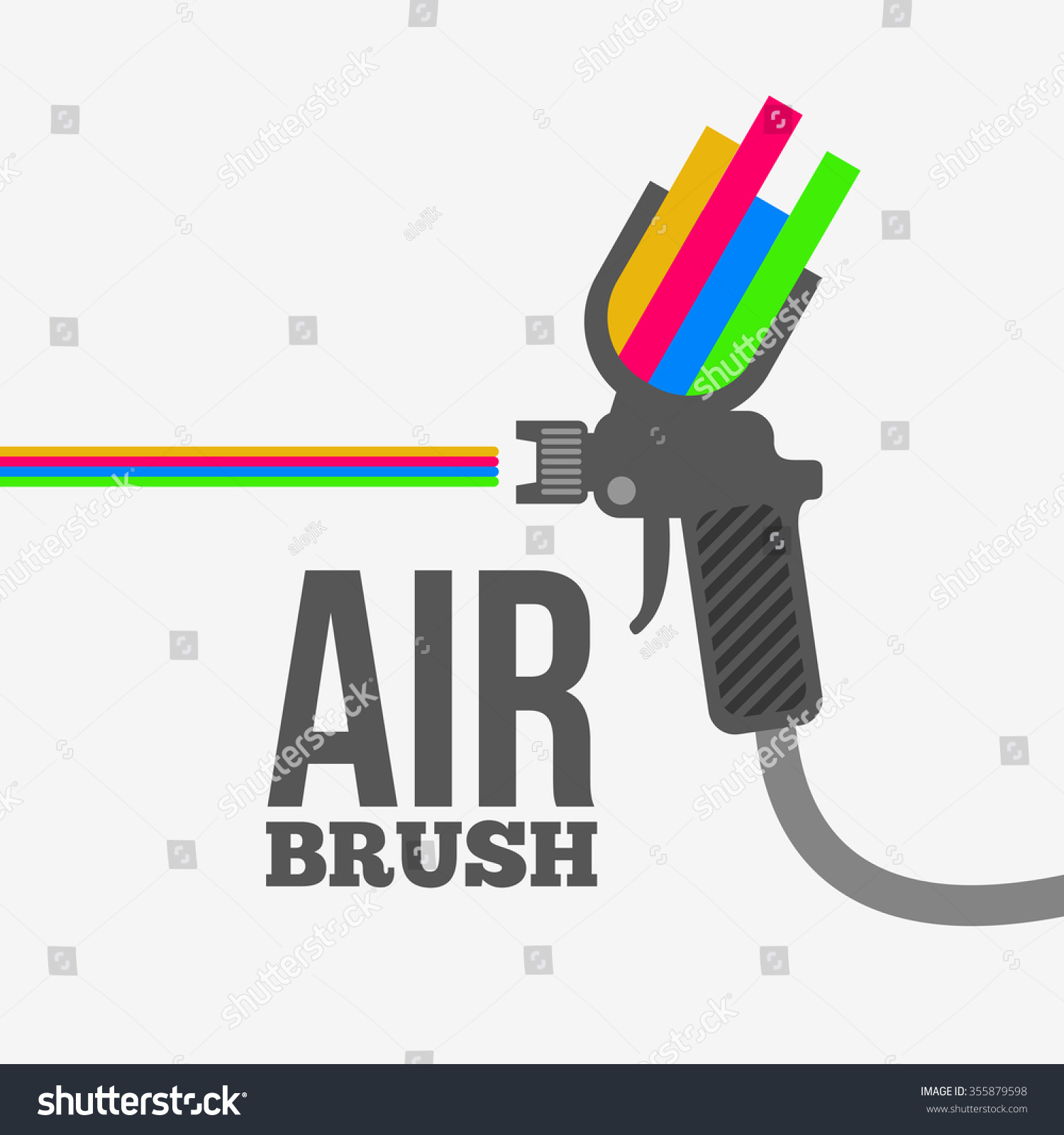 Airbrush Spray Gun Vector: เวกเตอร์สต็อก (ปลอดค่าลิขสิทธิ์) 355879598