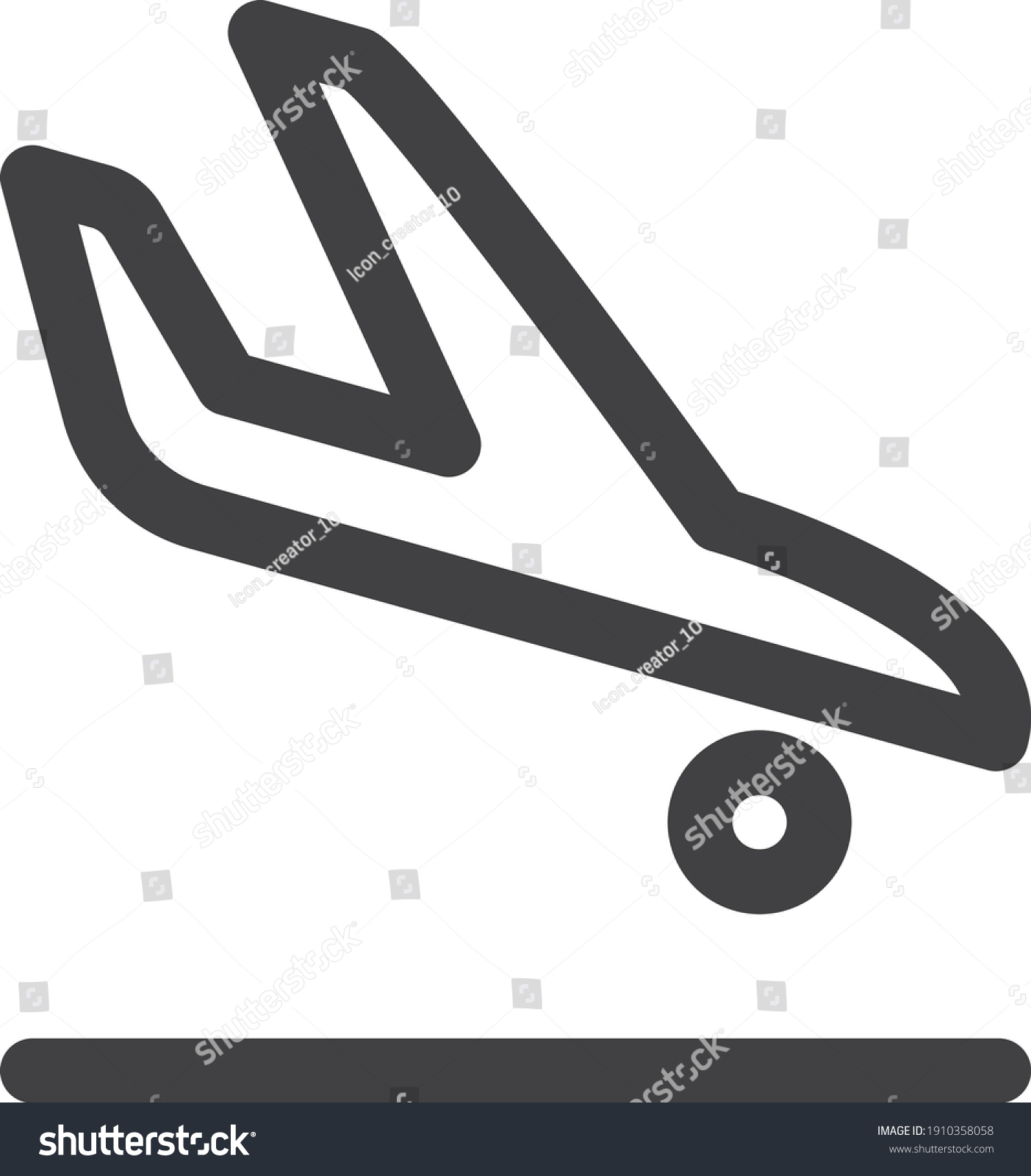 Aircraft Icon Landing Icon Vector Stock Vector (Royalty Free ...