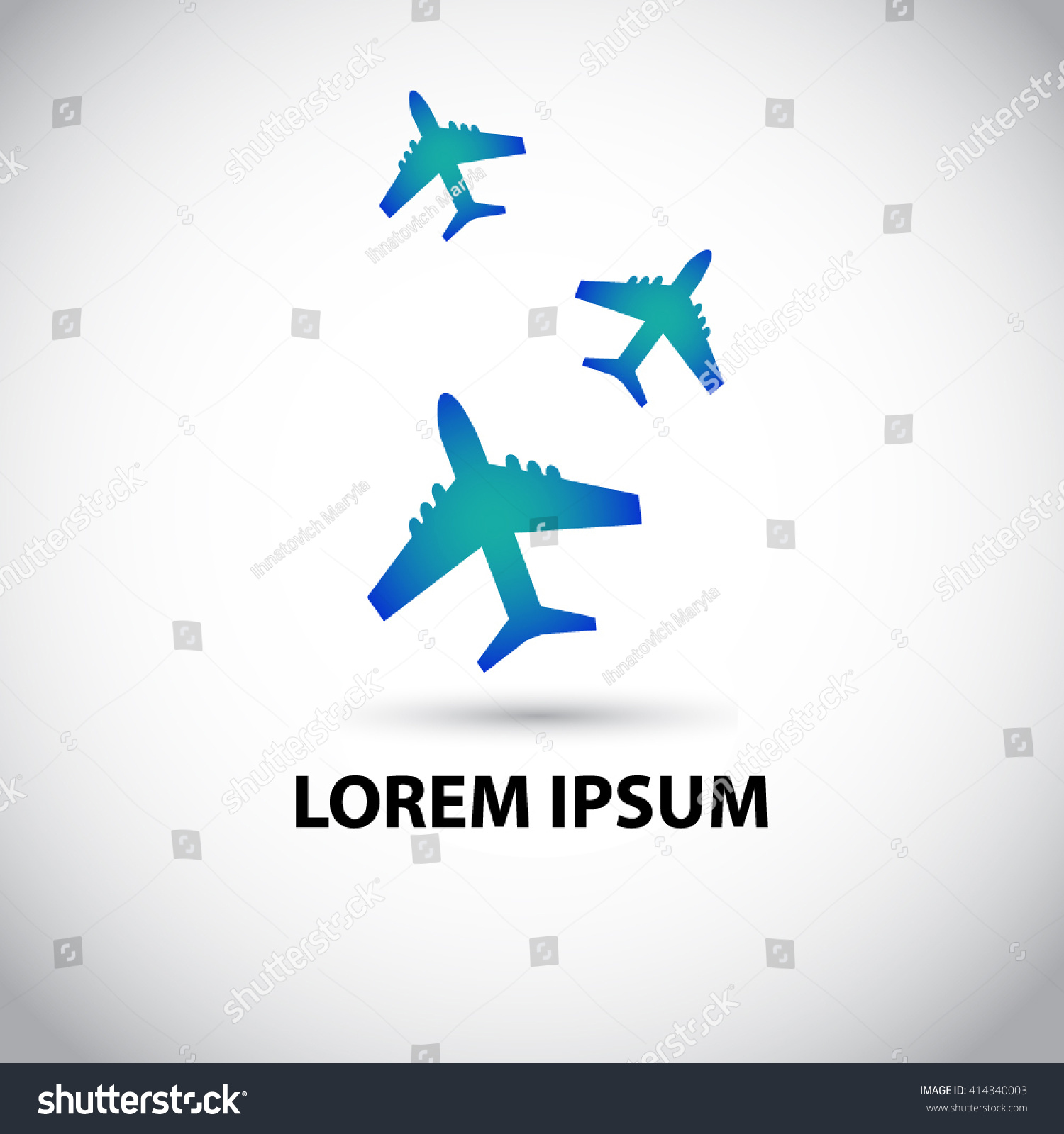 Aircraft Logo Vector Stock Vector (Royalty Free) 414340003 | Shutterstock