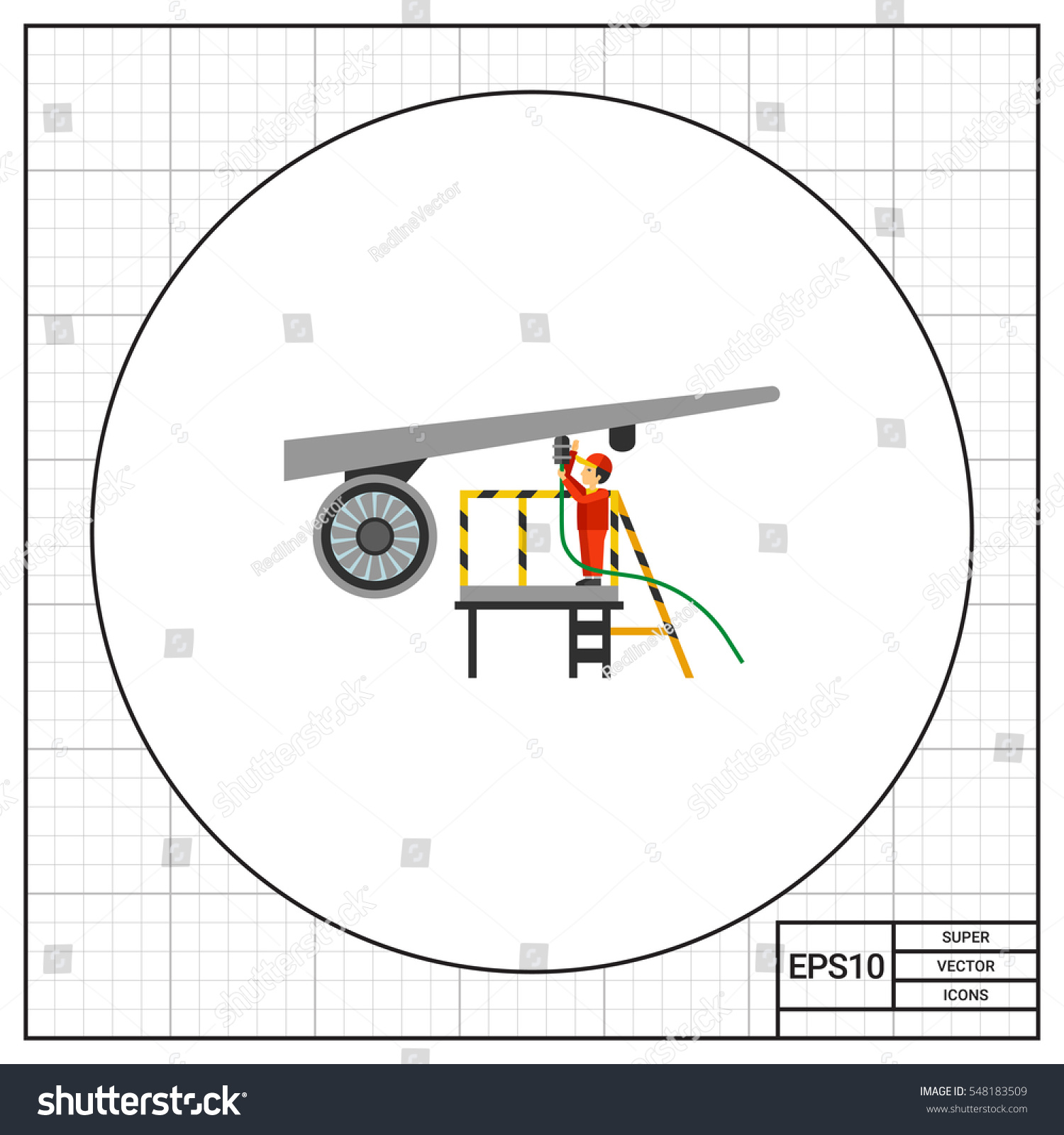 Aircraft Maintenance Icon Stock Vector (Royalty Free) 548183509
