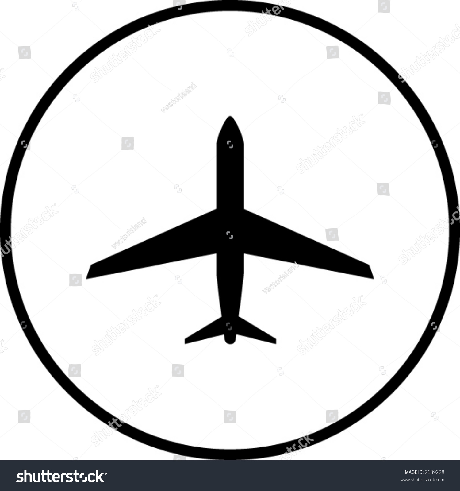 Aircraft Symbol: เวกเตอร์สต็อก (ปลอดค่าลิขสิทธิ์) 2639228 | Shutterstock