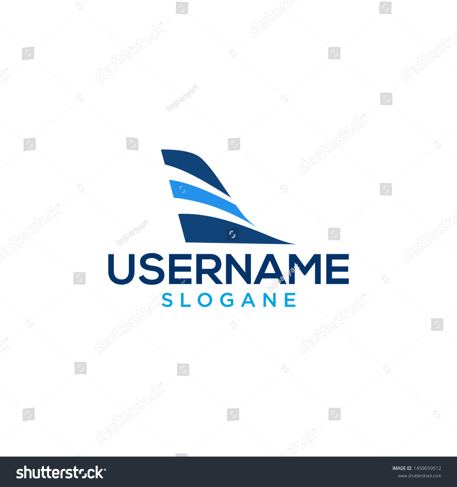 Aircraft Tail Logo Concept Vector Stock Vector (Royalty Free) 1459659512