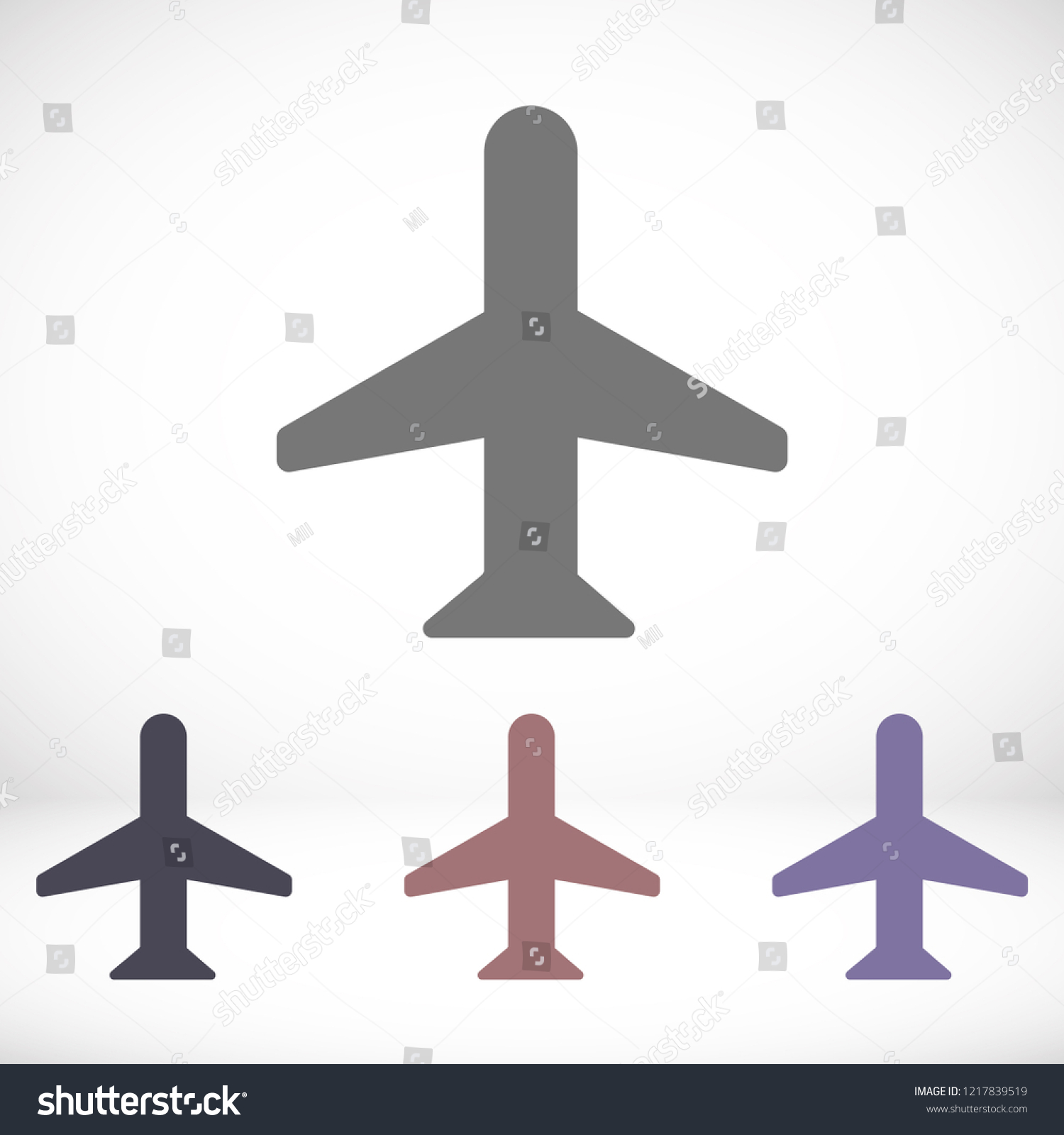 Aircraft Vector Icon Stock Vector (Royalty Free) 1217839519 | Shutterstock