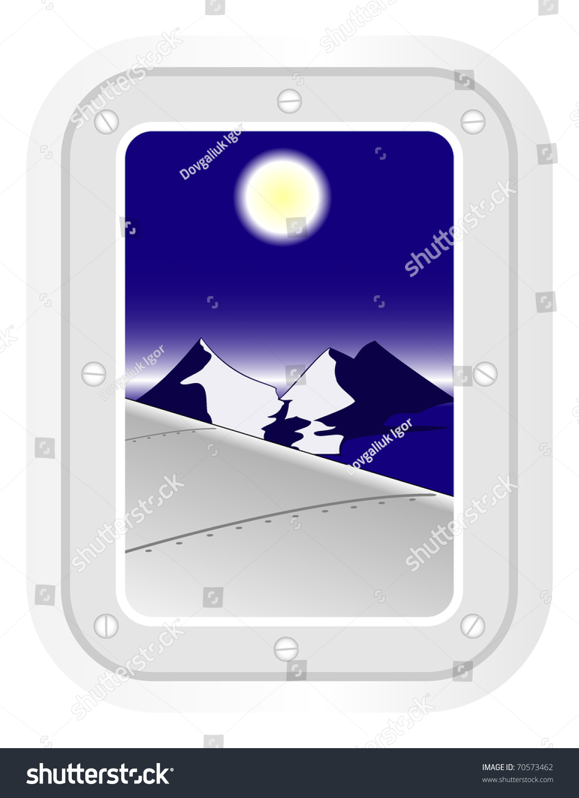 Aircraft Window Vector Illustration 3 Stock Vector (Royalty Free) 70573462
