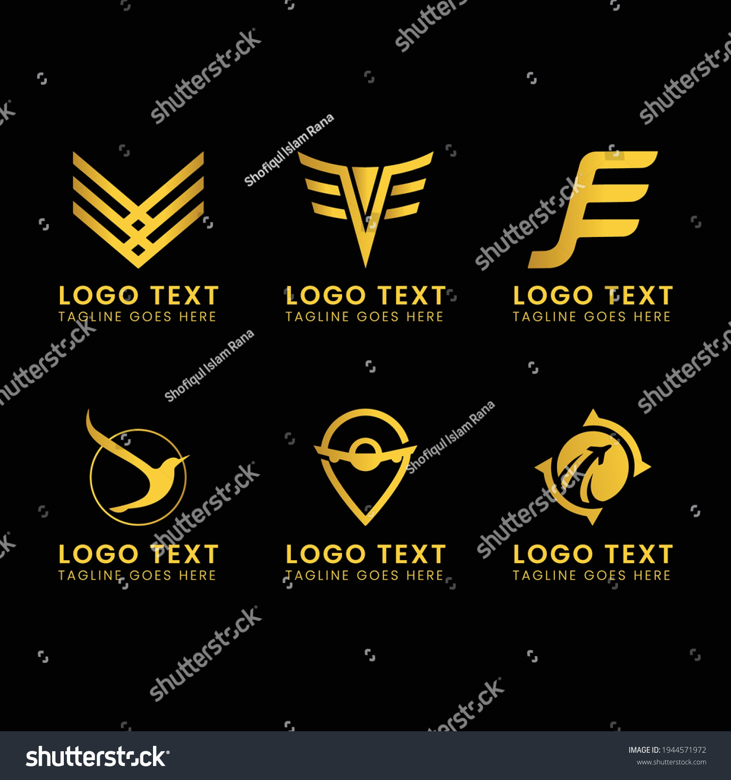 Airline Logo Pack Free Vector Stock Vector (Royalty Free) 1944571972 ...