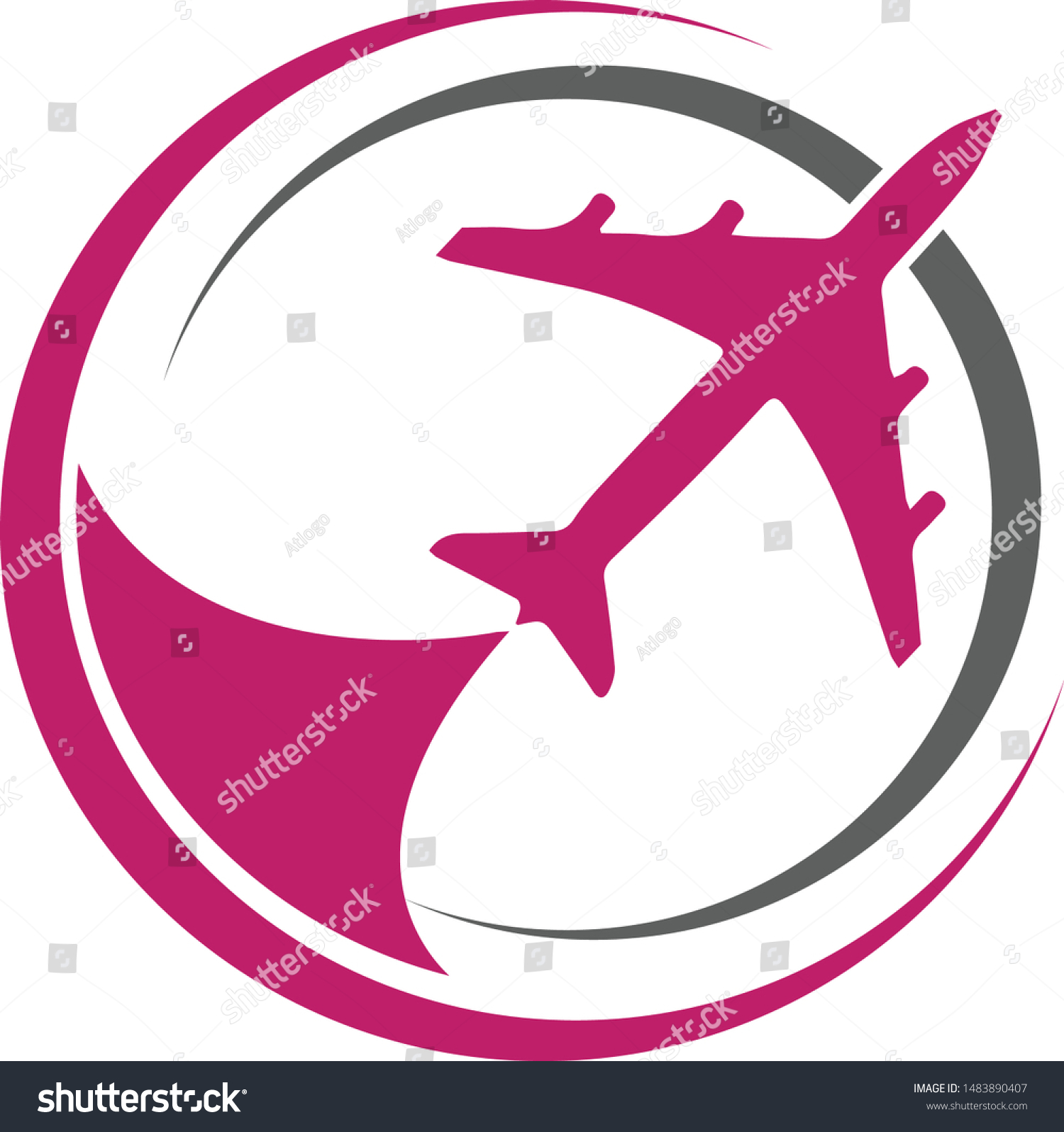 Airplane Airbus Boeing Vector Stock Vector (Royalty Free) 1483890407