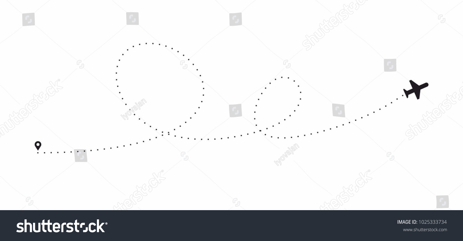 Airplane Track Vector Stock Vector (Royalty Free) 1025333734
