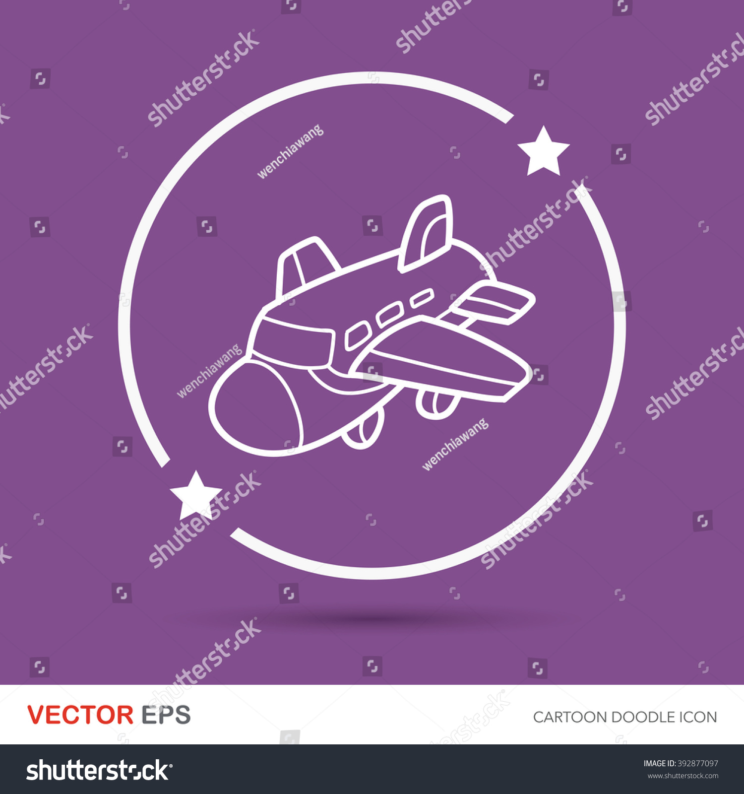 Airplane Doodle Stock Vector (Royalty Free) 392877097