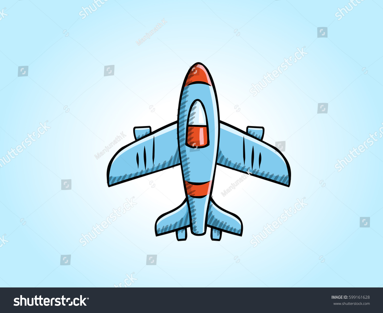 Airplane Doodle 18 Stock Vector (Royalty Free) 599161628 | Shutterstock