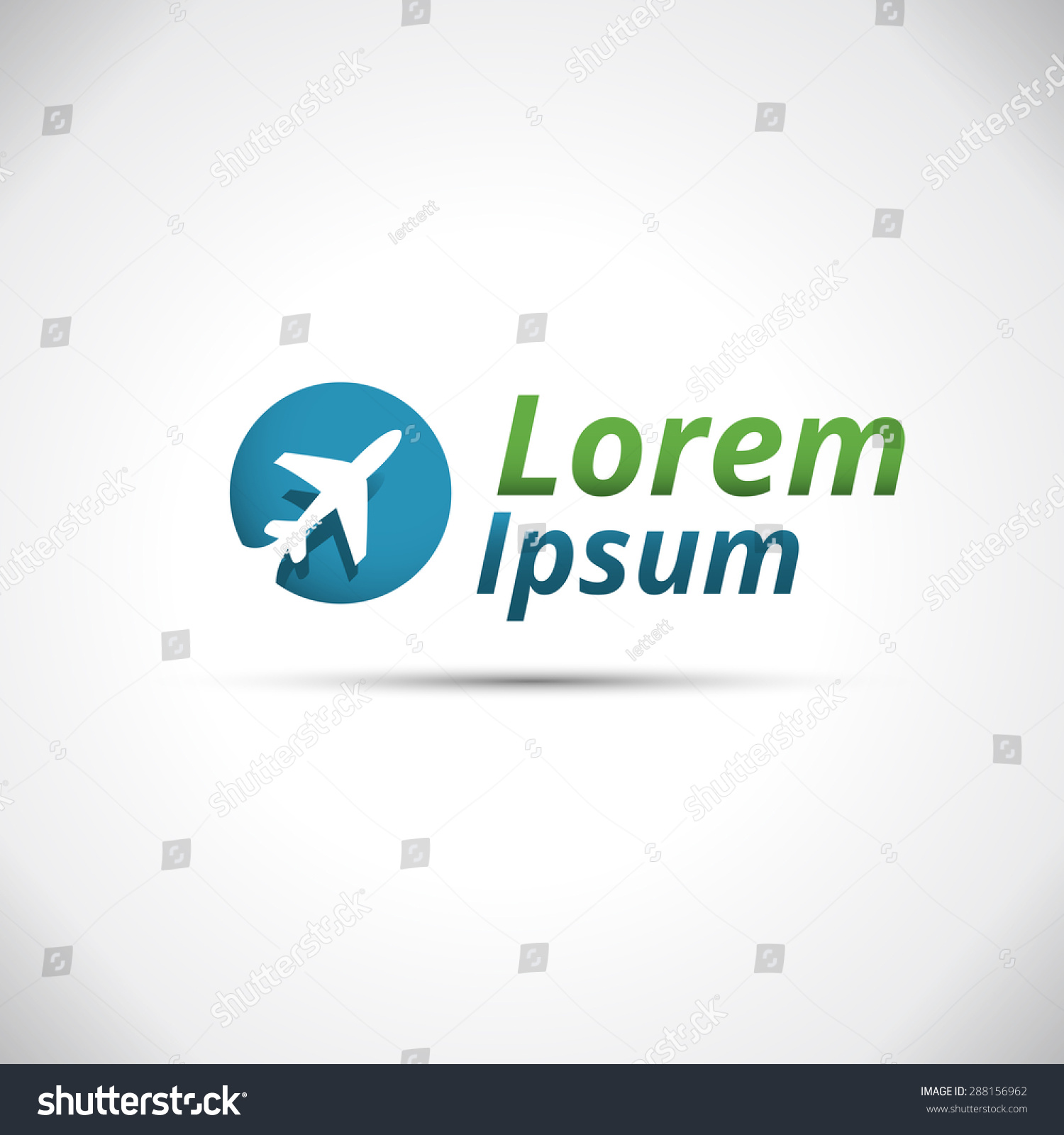 Airplane Flight Logo Design Stock Vector (Royalty Free) 288156962
