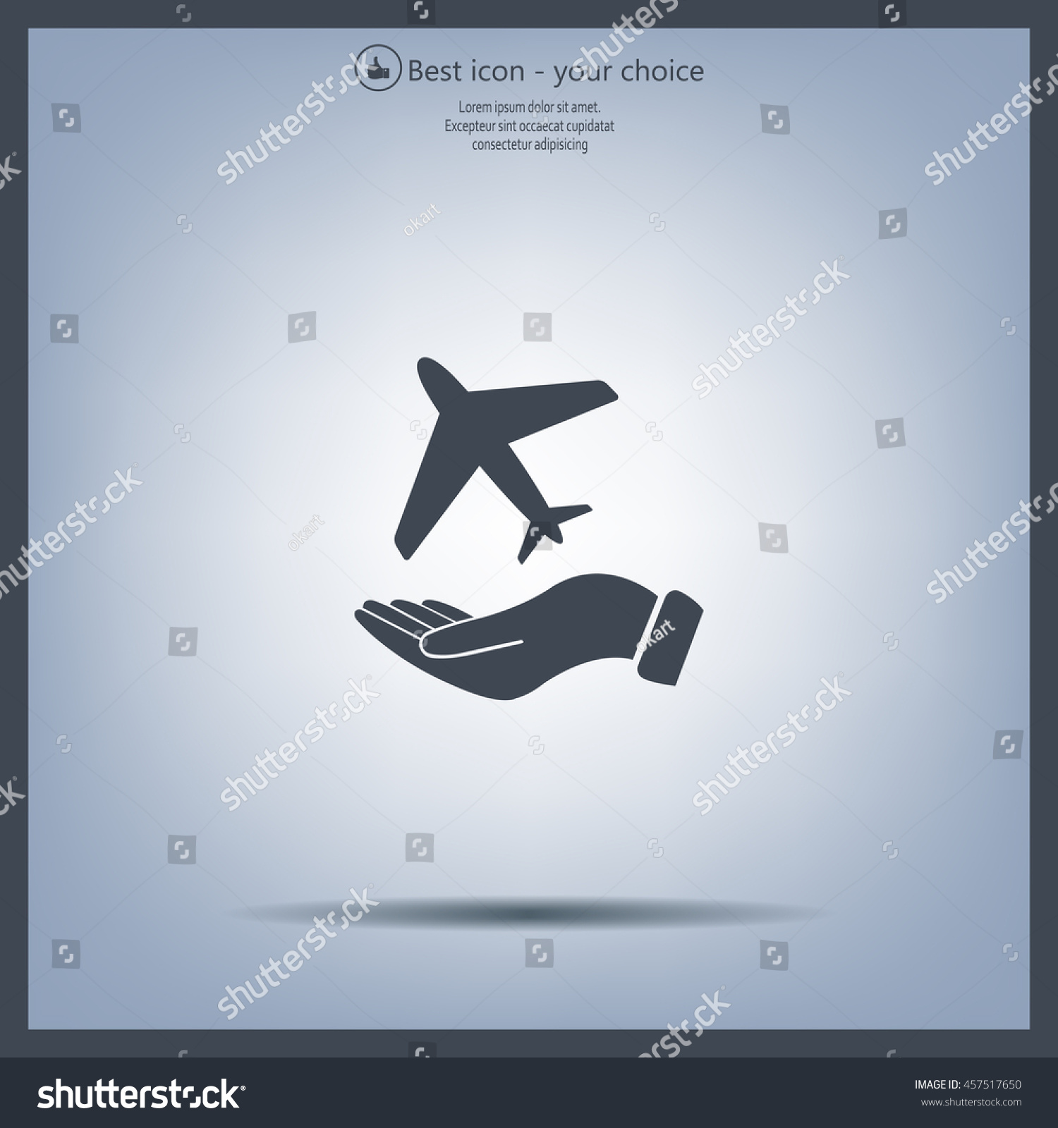 Airplane Icon Hand Vector Icon Stock Vector (Royalty Free) 457517650 ...