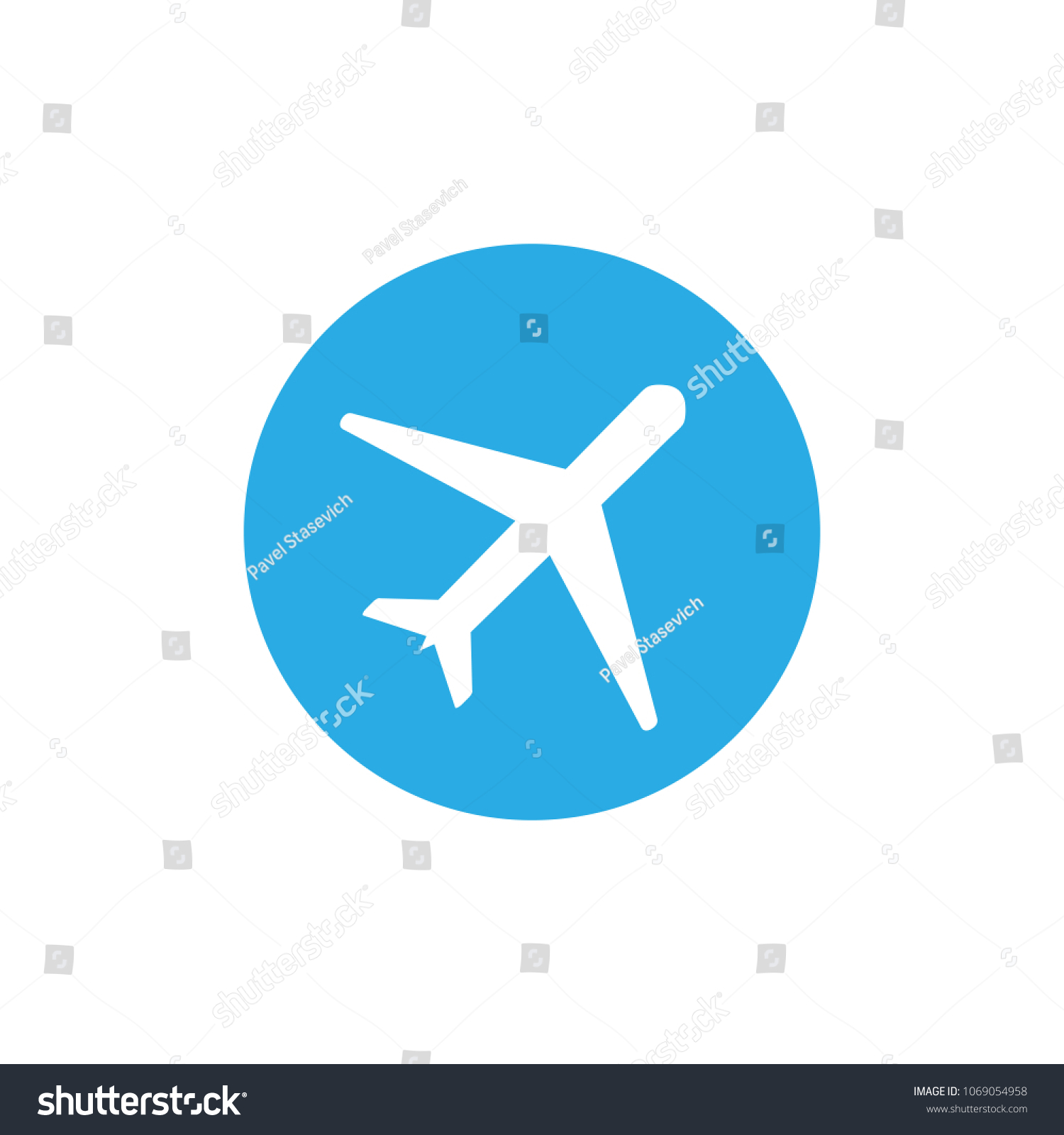 Airplane Icon Plane Sign Vector Illustration Stock Vector (Royalty Free ...