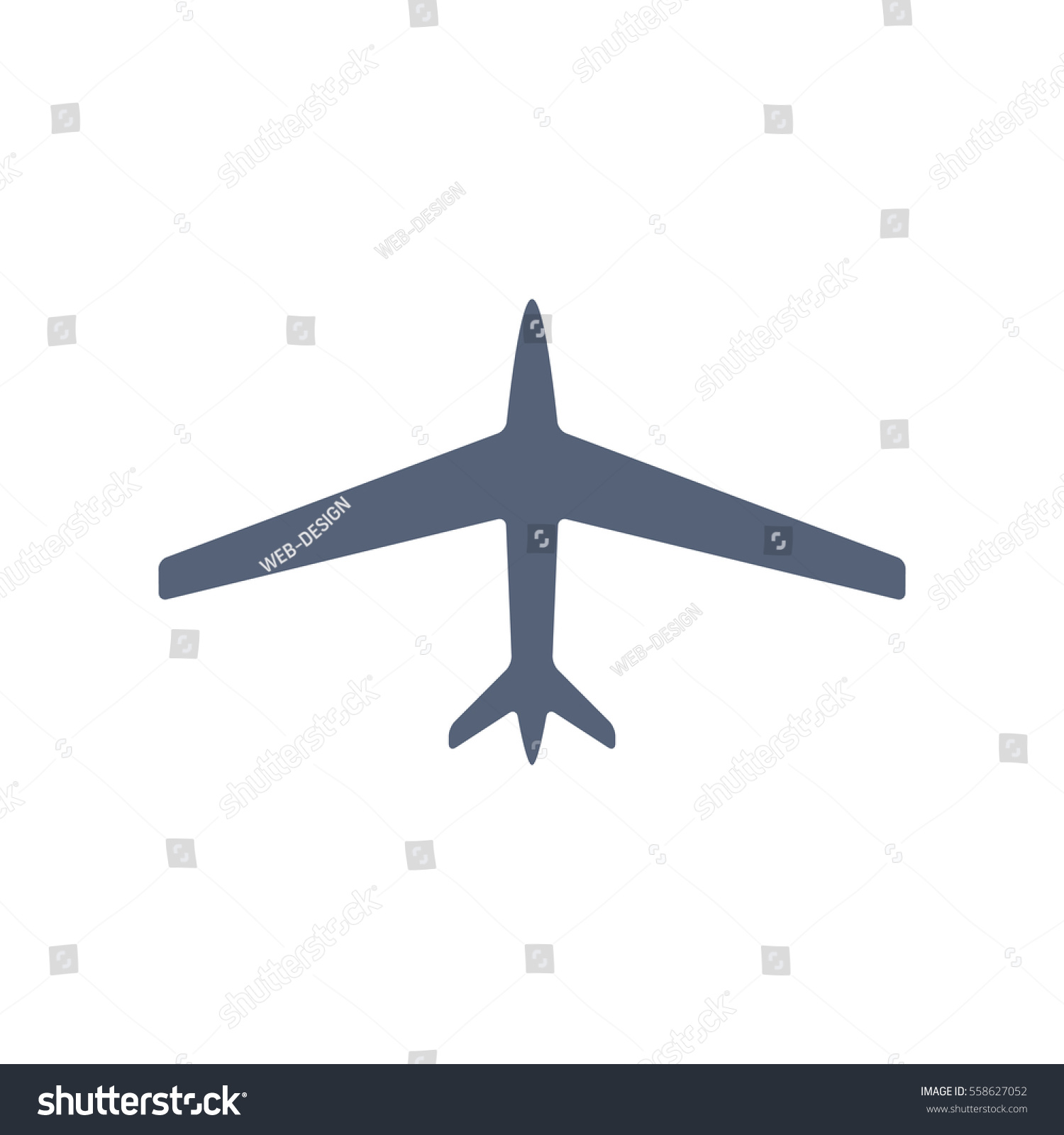 Airplane Icon Vector Flat Design Style Stock Vector (Royalty Free ...