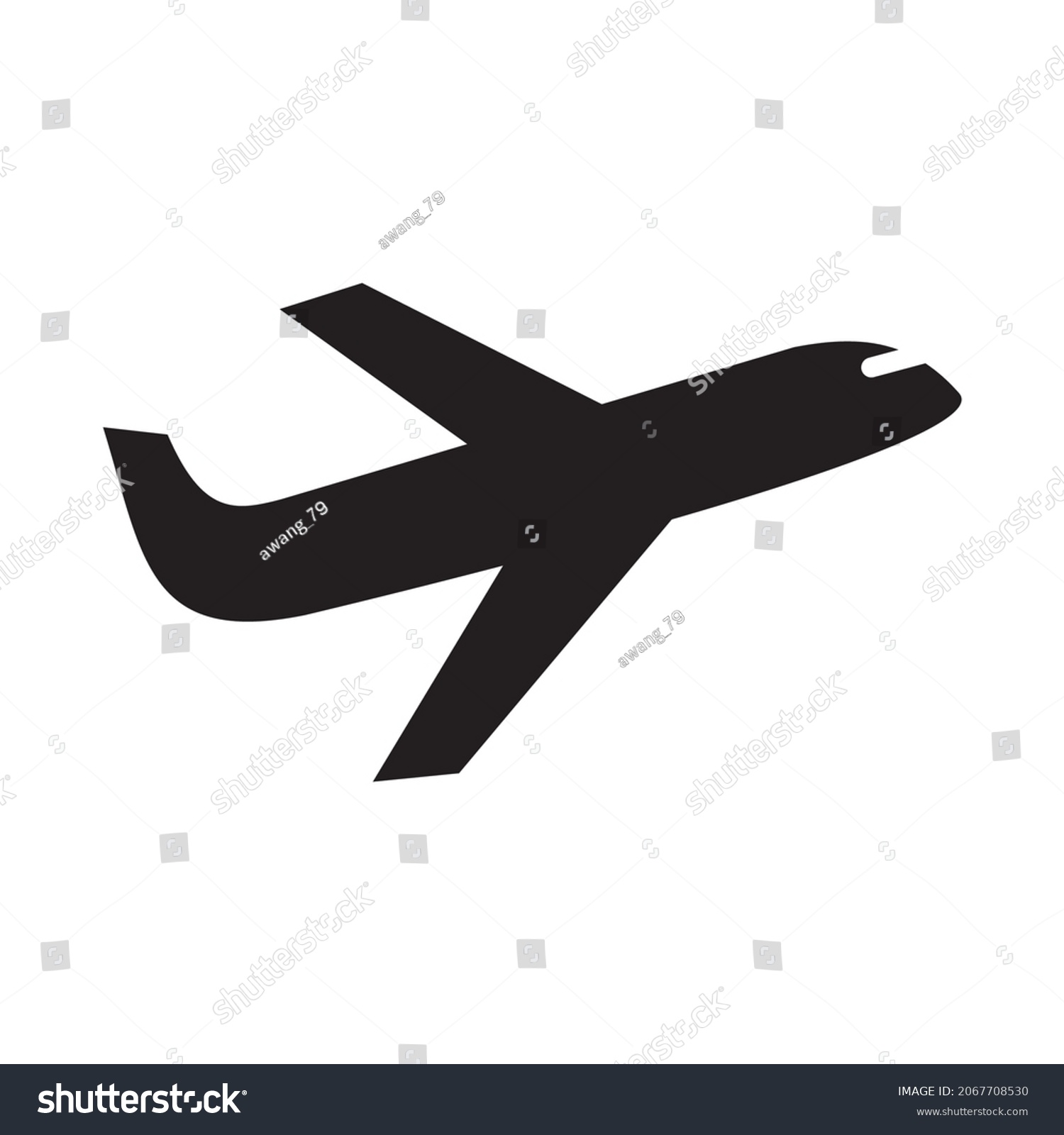 Airplane Icon Vector Illustration Symbol Stock Vector (Royalty Free ...