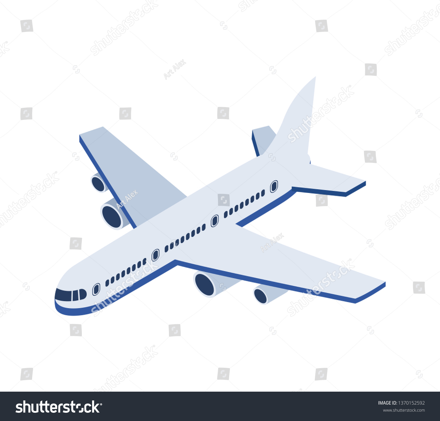 Airplane Isometric Vector Illustration Stock Vector (Royalty Free ...