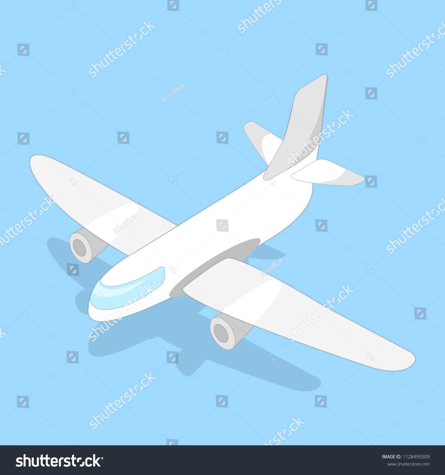 Airplane Isometric Vector Image Eps10 Stock Vector (Royalty Free ...