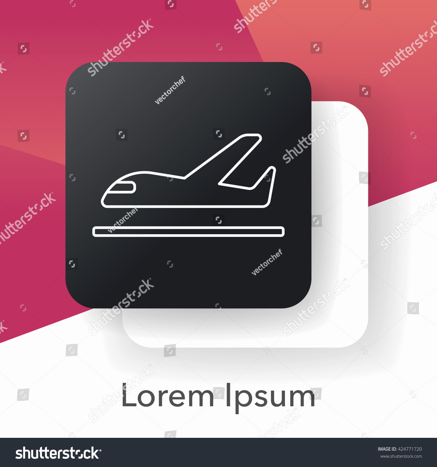 Airplane Line Icon Stock Vector (Royalty Free) 424771720 | Shutterstock