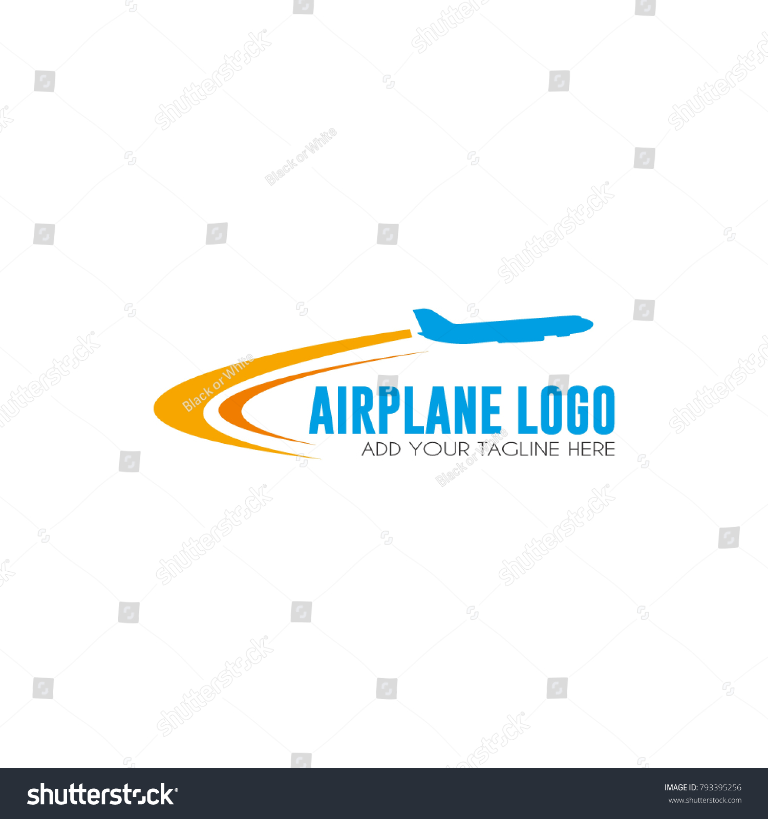 Airplane Logo Design: vector de stock (libre de regalías) 793395256 ...