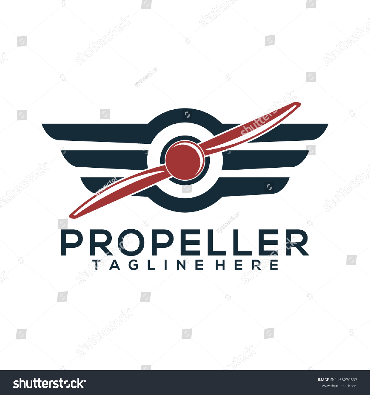 Airplane Propeller Logo Template Stock Vector (Royalty Free) 1156230637