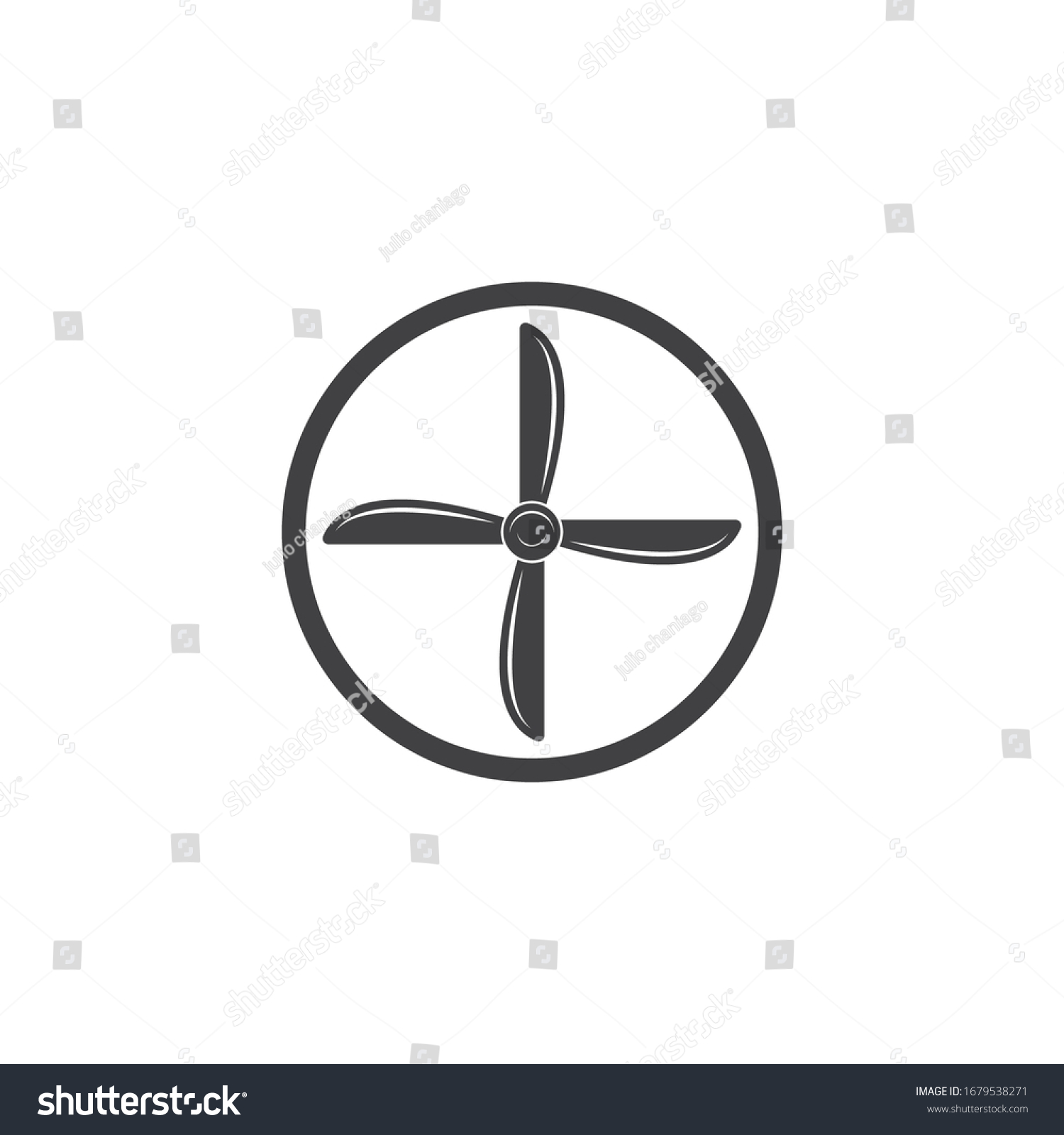 Airplane Propeller Vector Illustration Design Template Stock Vector ...