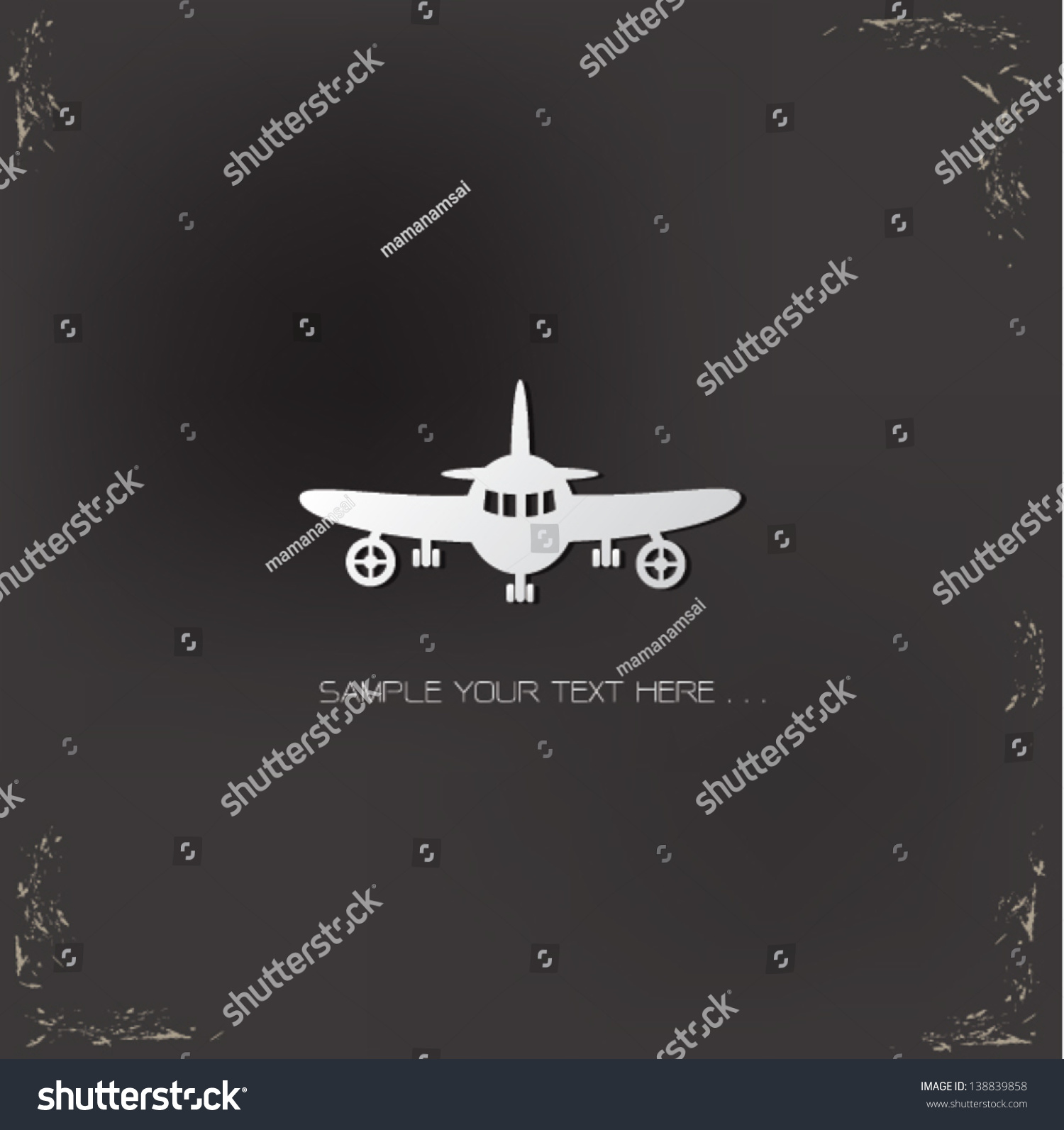 Airplane Signvector Stock Vector (Royalty Free) 138839858 | Shutterstock