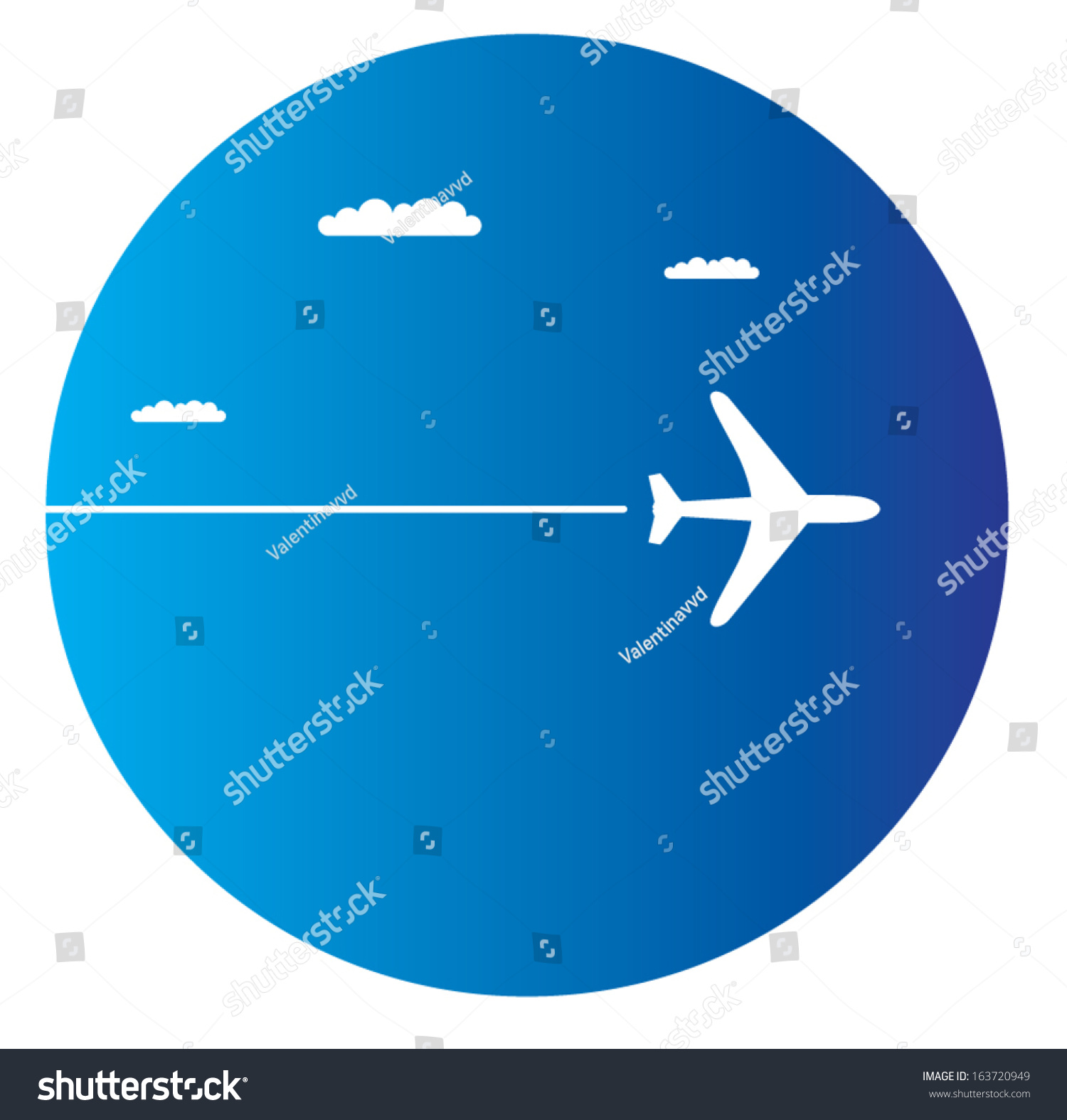 Airplane Symbol Stock Vector 163720949 - Shutterstock