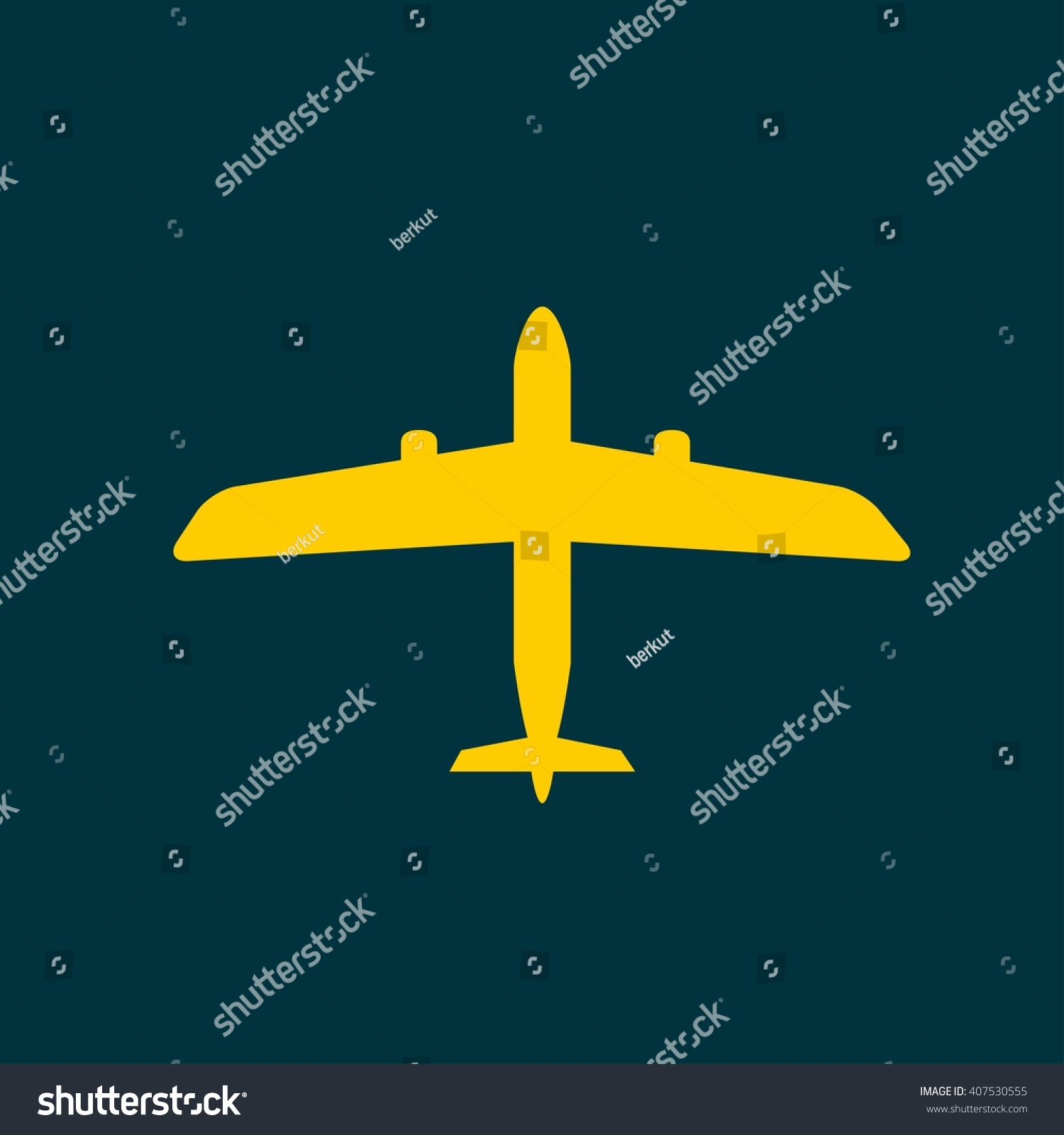 Airplane Symbol Stock Vector (Royalty Free) 407530555 | Shutterstock