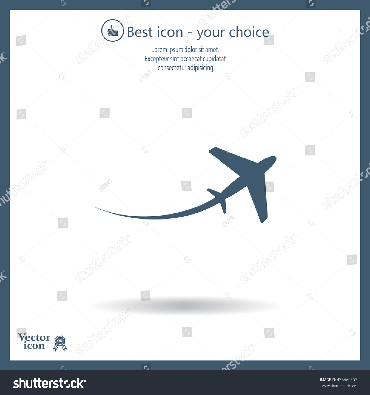 Airplane Symbol Stock Vector (Royalty Free) 438469807 | Shutterstock
