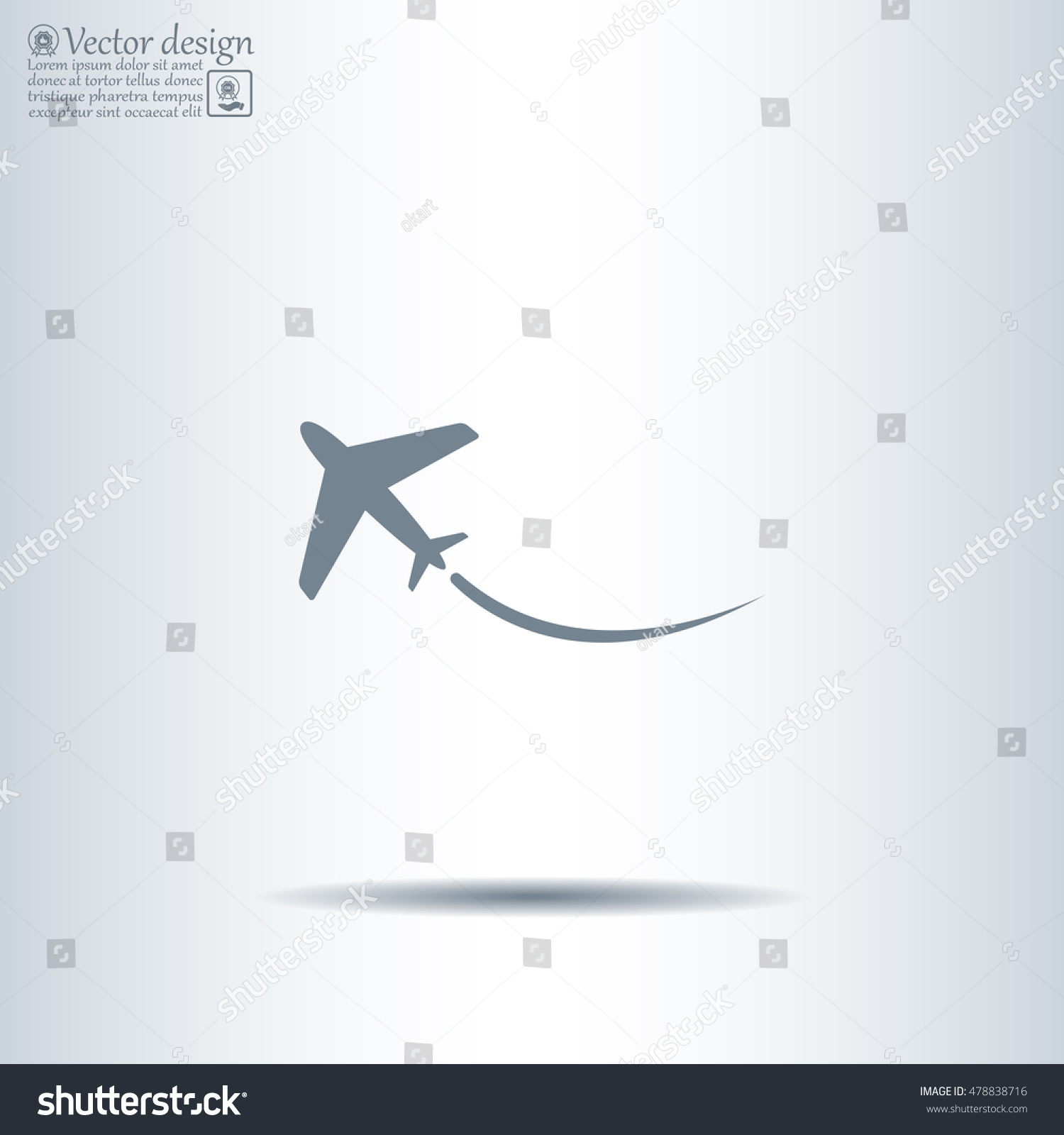 Airplane Symbol Stock Vector (Royalty Free) 478838716 | Shutterstock