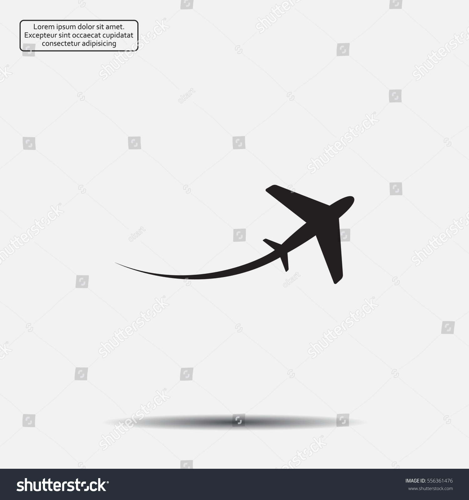 Airplane Symbol Stock Vector (Royalty Free) 556361476