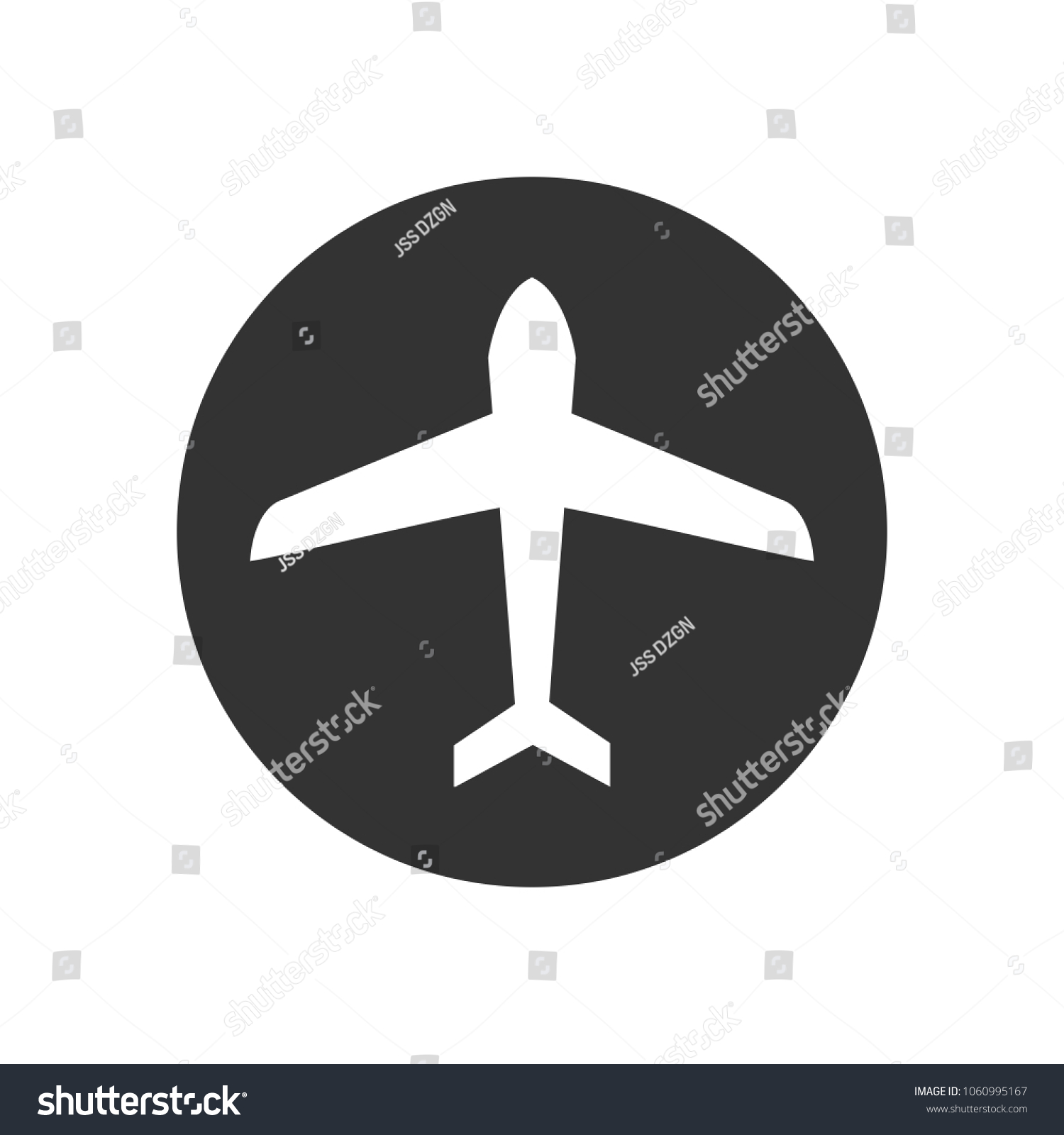 Airplane Symbol Icon Logo Vector Eps Stock Vector (Royalty Free) 1060995167