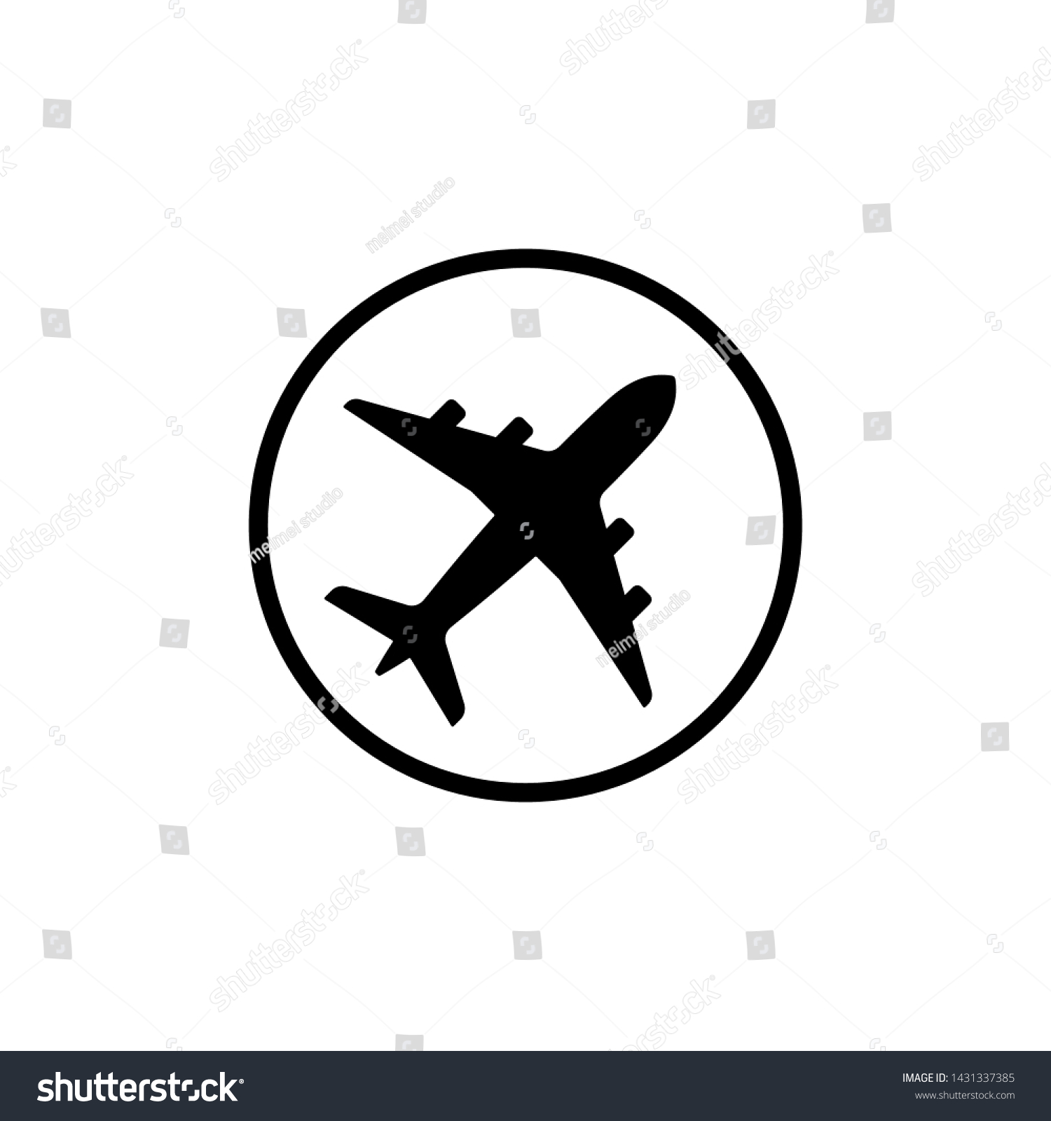 Airplane Symbol Icon Vector Illustration Stock Vector (Royalty Free ...