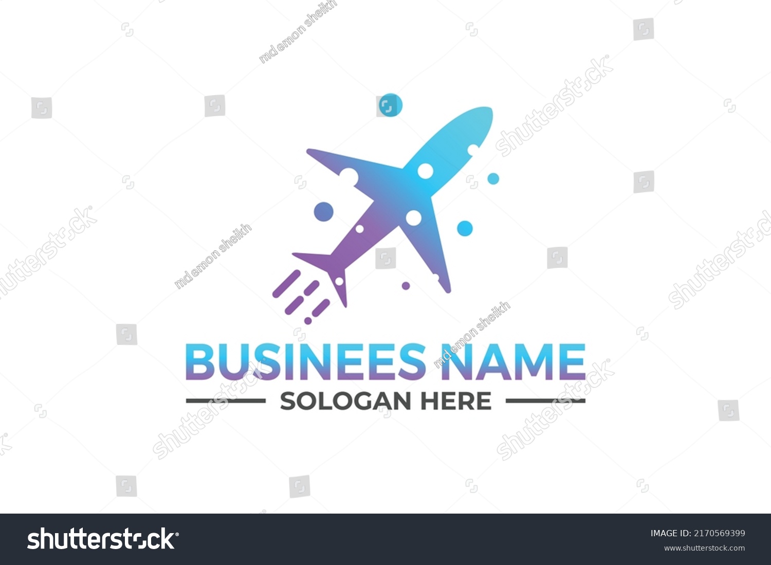 Airplane Tech Data Logo Digital Technology Stock Vector (Royalty Free ...