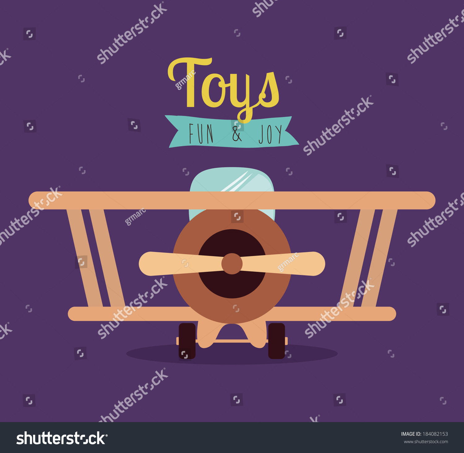 Airplane Toy Vector Flat Design Stock Vector (Royalty Free) 184082153 ...