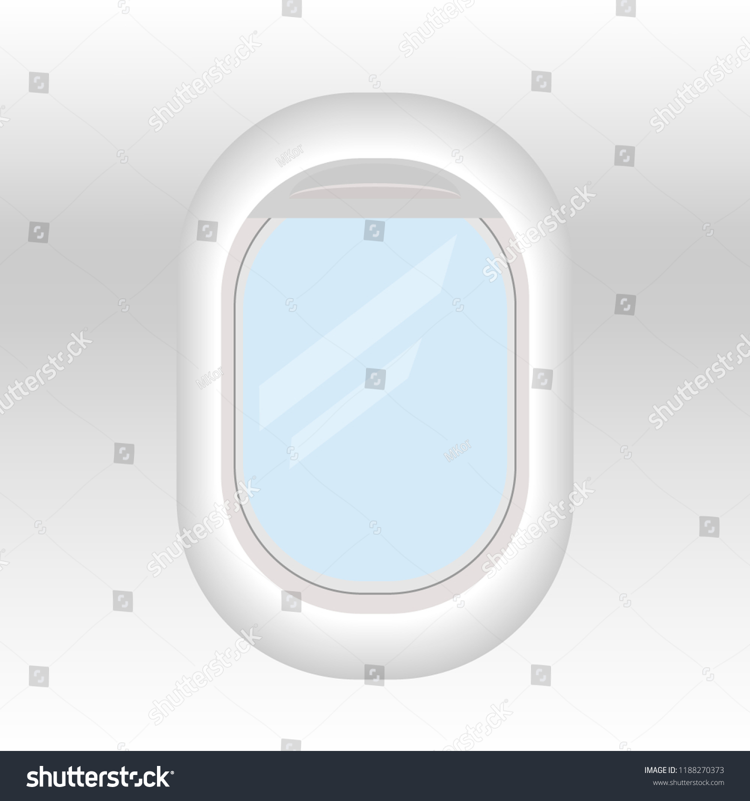 Airplane Window Illuminator Vector Illustration Stock Vector (Royalty ...