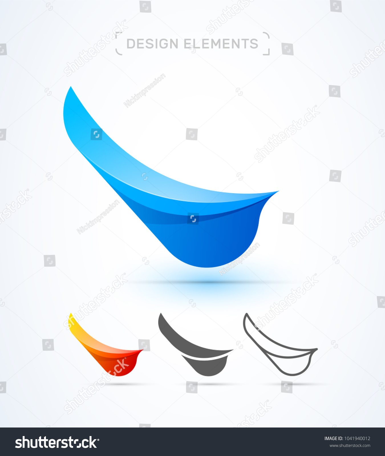 Airplane Wing Logo Template Stock Vector (Royalty Free) 1041940012