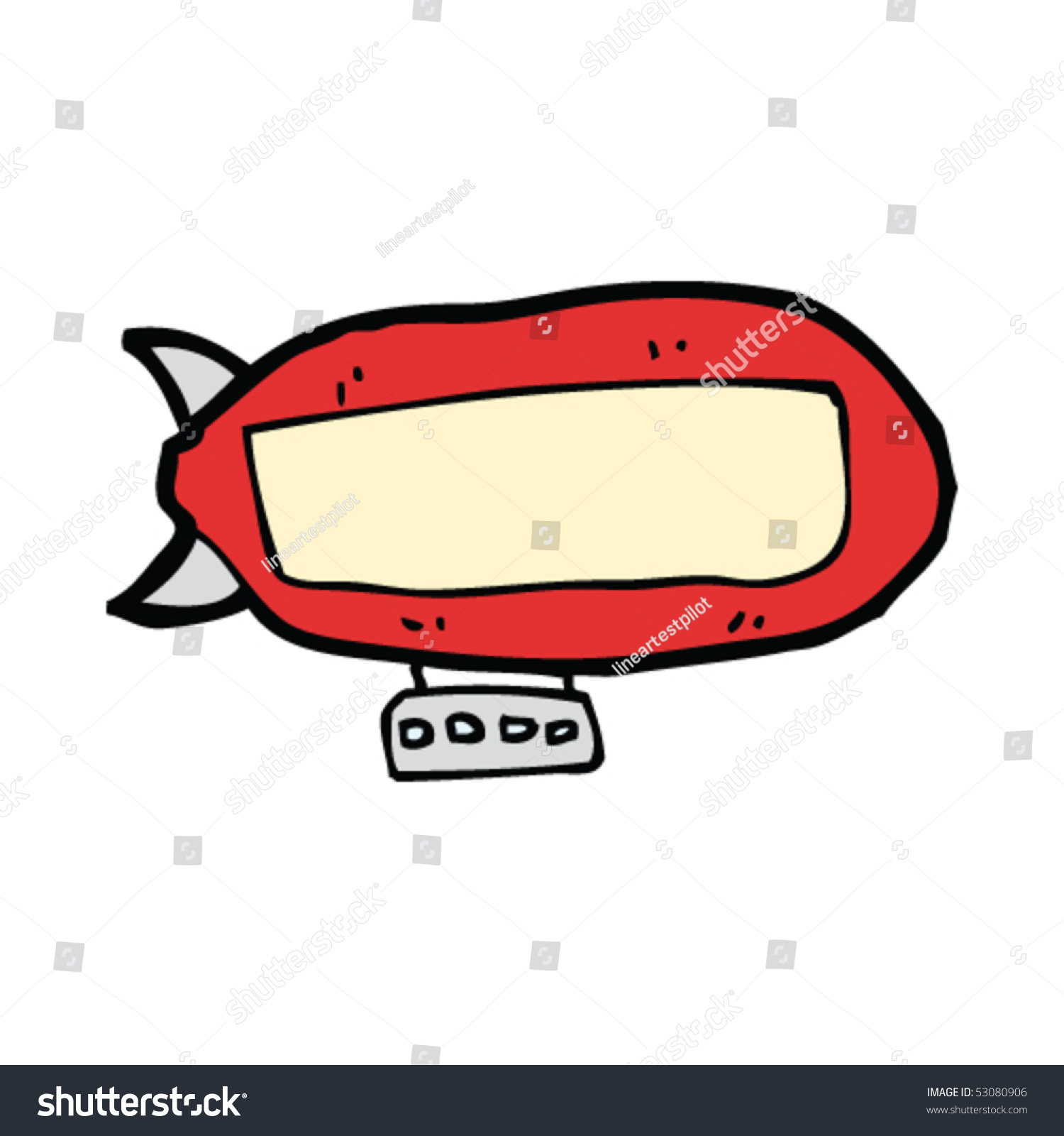 Airship Cartoon Stock Vector Illustration 53080906 : Shutterstock