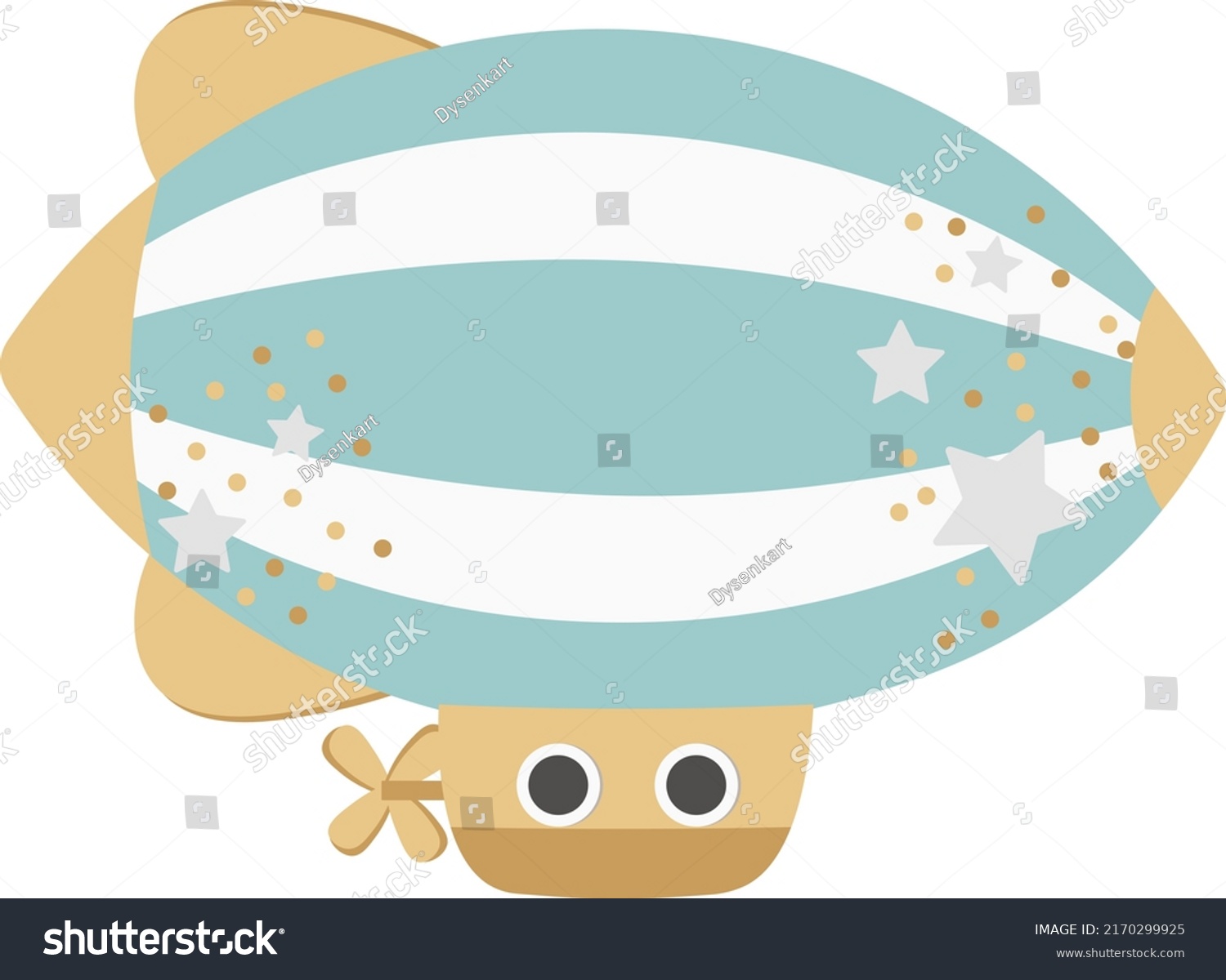 Airship Vector Illustration On White Background Stock Vector (Royalty ...