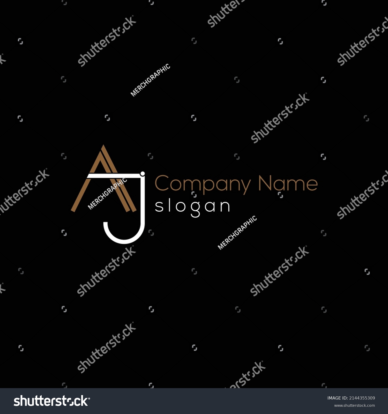Aj Alphabets Letters Logo Design Vector Stock Vector (Royalty Free ...