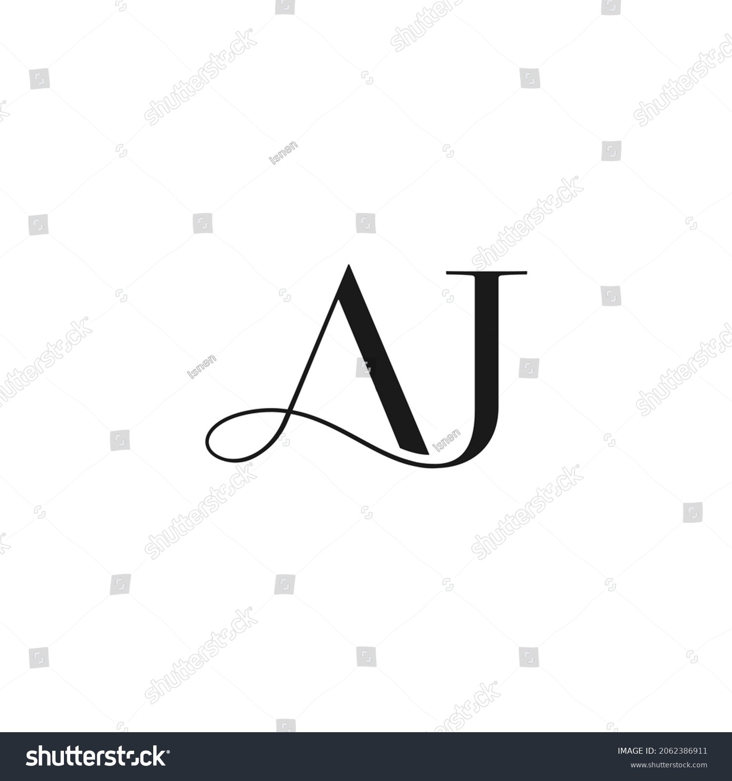 Aj Initial Monogram Simple Logo Stock Vector (Royalty Free) 2062386911 ...