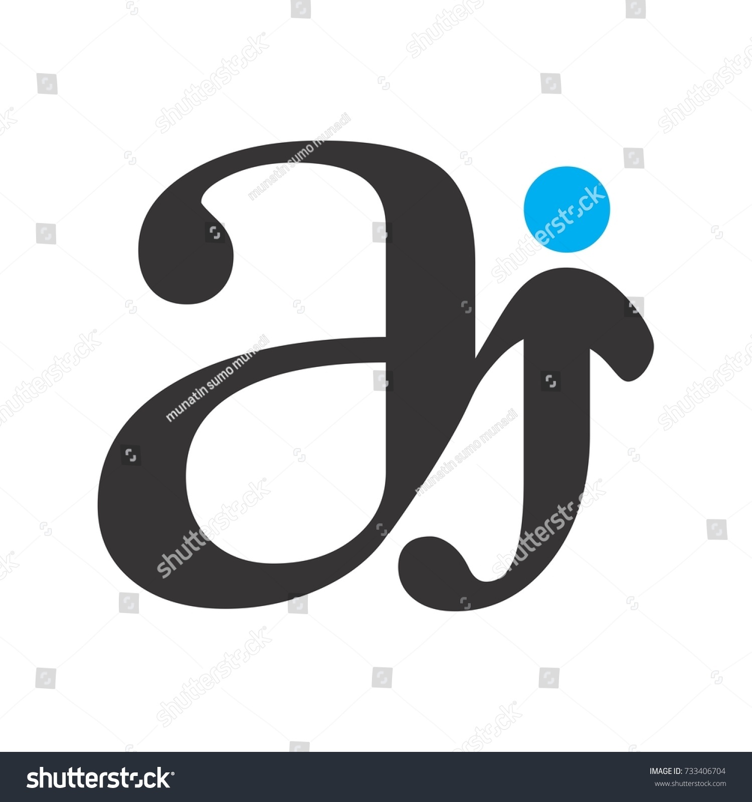 Aj Letter Vector Logo Stock Vector (Royalty Free) 733406704 | Shutterstock