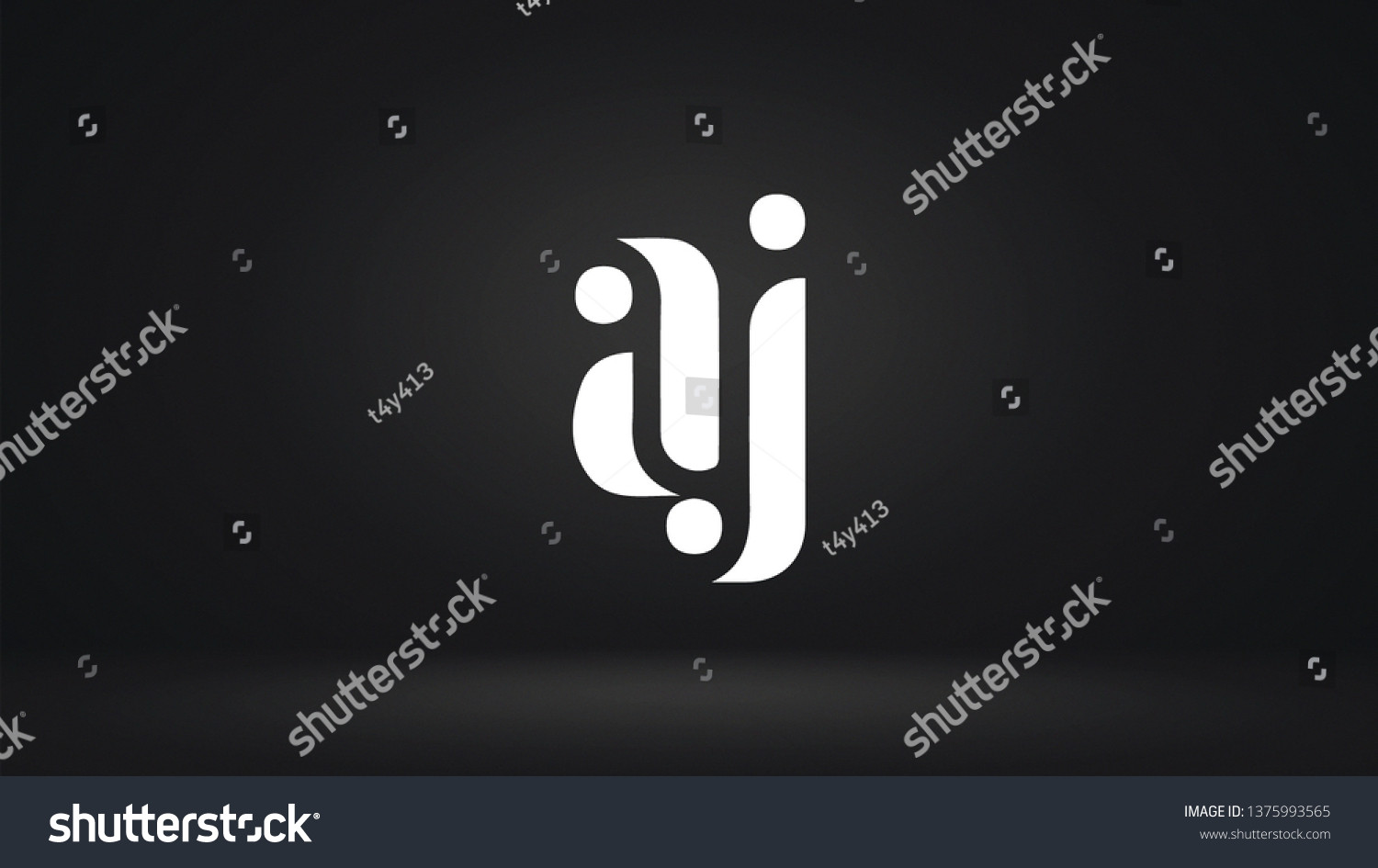 Aj Logo Design Template Vector Illustration Stock Vector (Royalty Free ...