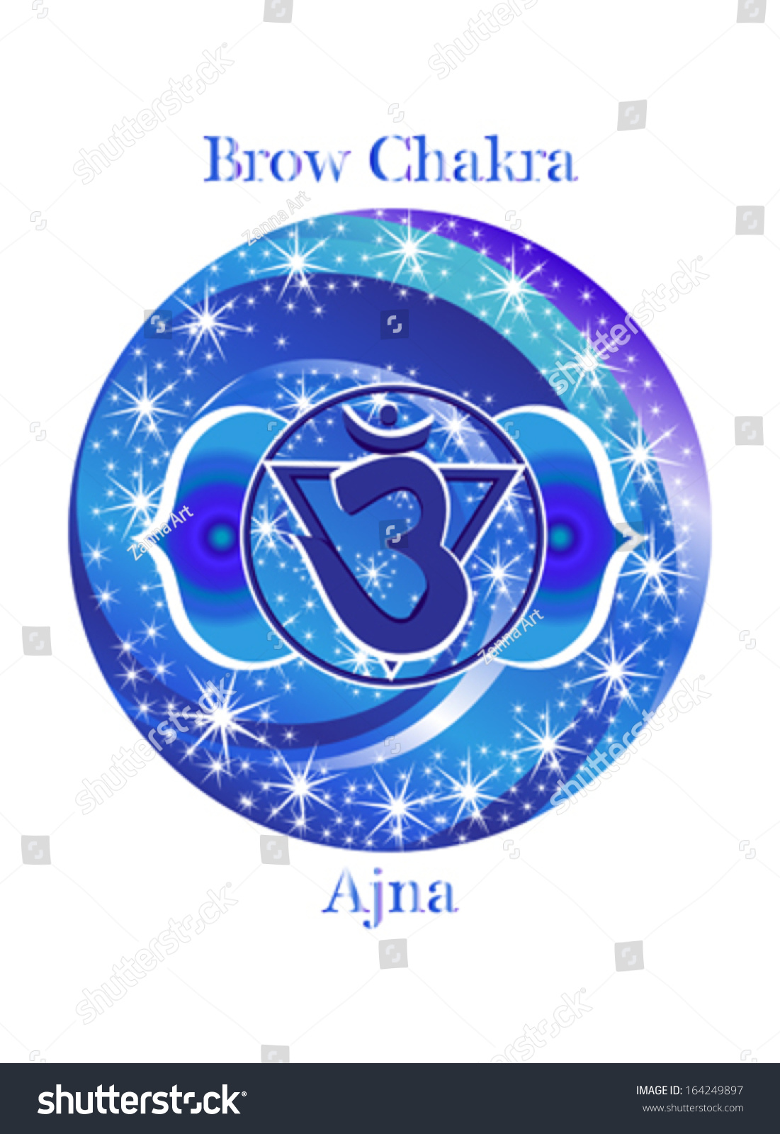 Ajna Chakra Vector Illustration - 164249897 : Shutterstock