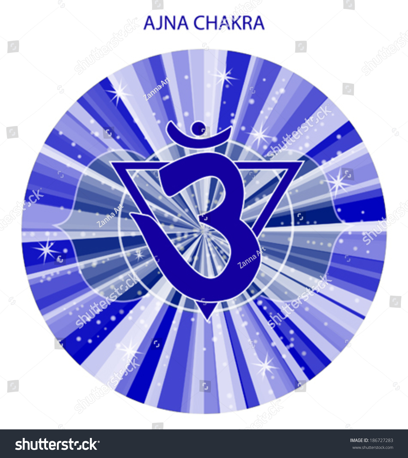 Ajna Chakra Vector Illustration Stock Vector (Royalty Free) 186727283 ...